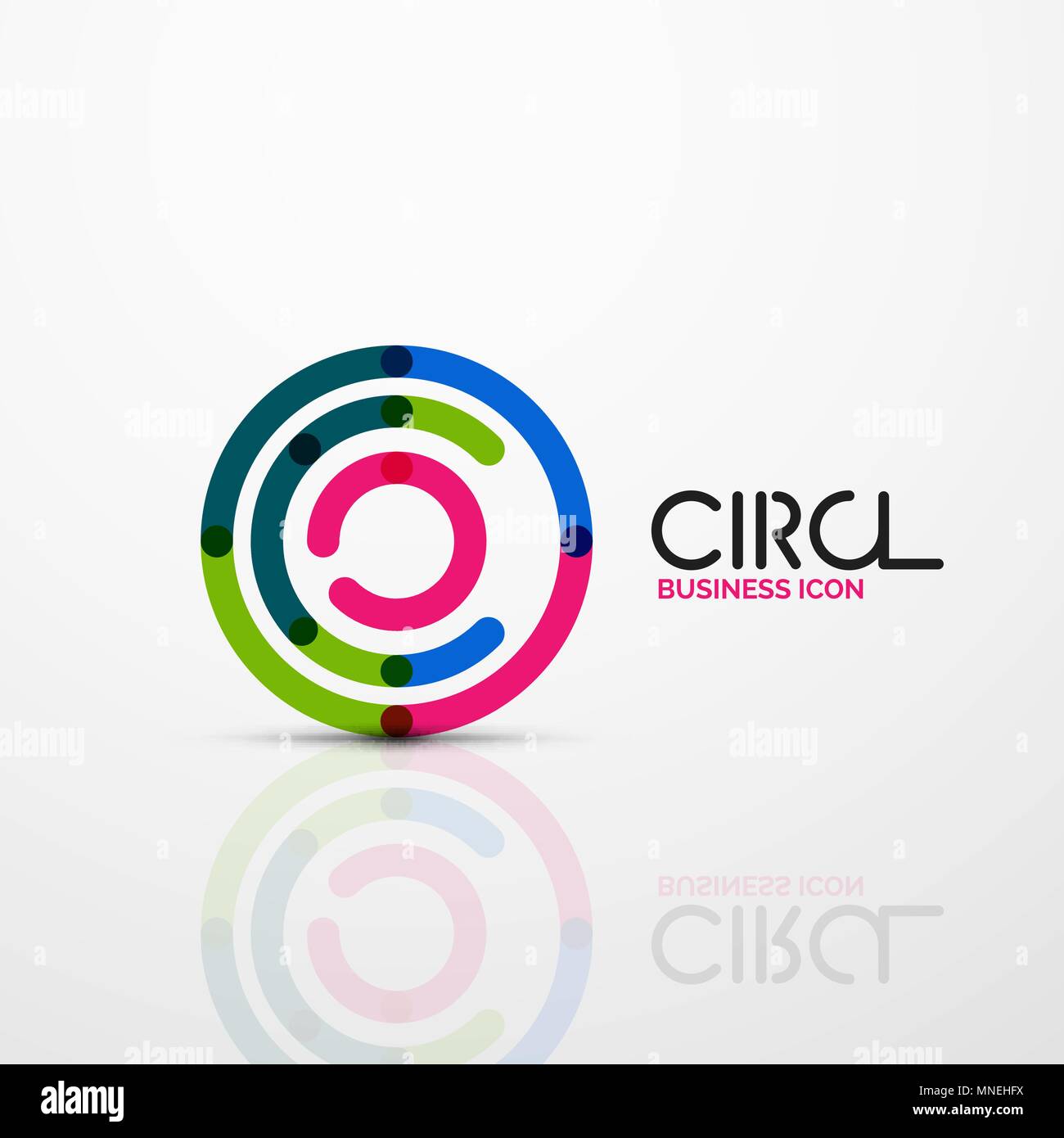 Abstract swirl lines symbol, circle logo icon. Abstract swirl lines ...