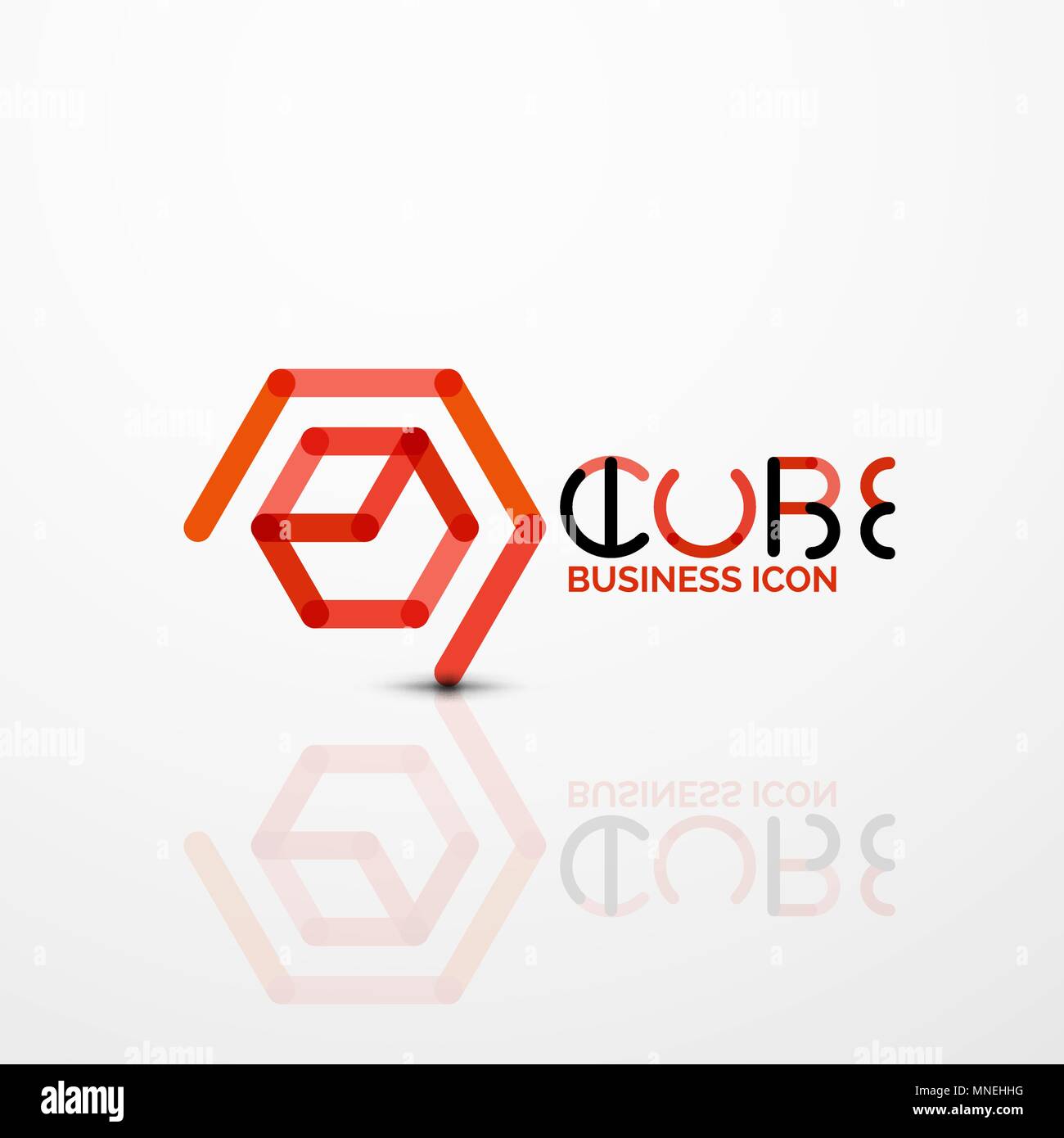 Cube idea concept logo, line. Cube idea concept logo, line design ...
