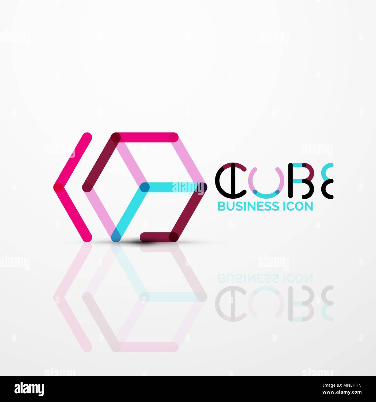 Cube idea concept logo, line. Cube idea concept logo, line design ...
