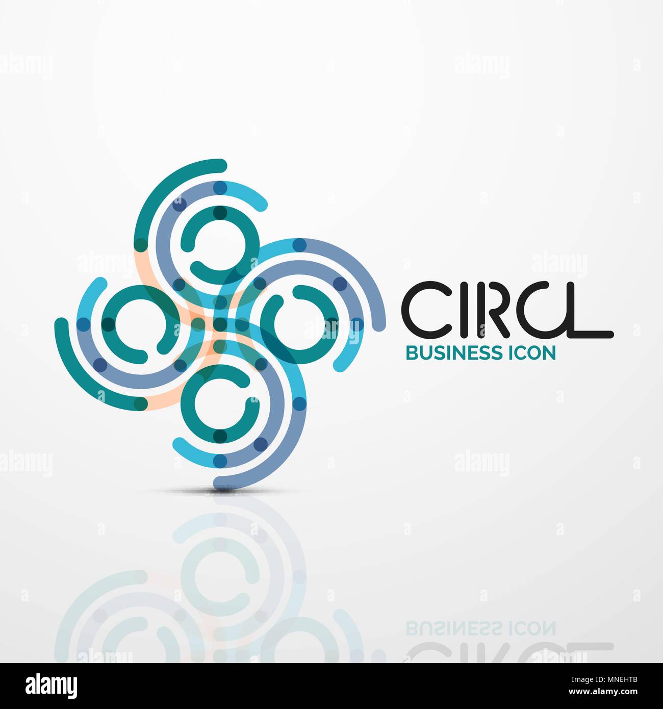 Abstract swirl lines symbol, circle logo icon. Abstract swirl lines ...