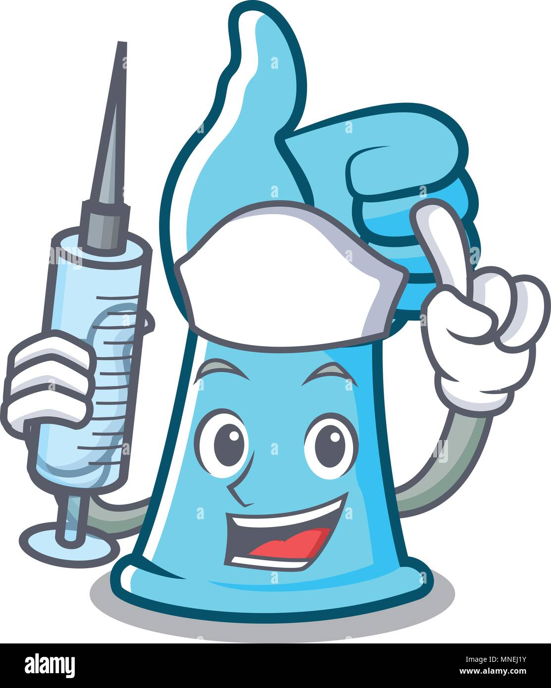 Nurse rubber gloves character cartoon Stock Vector Image & Art - Alamy