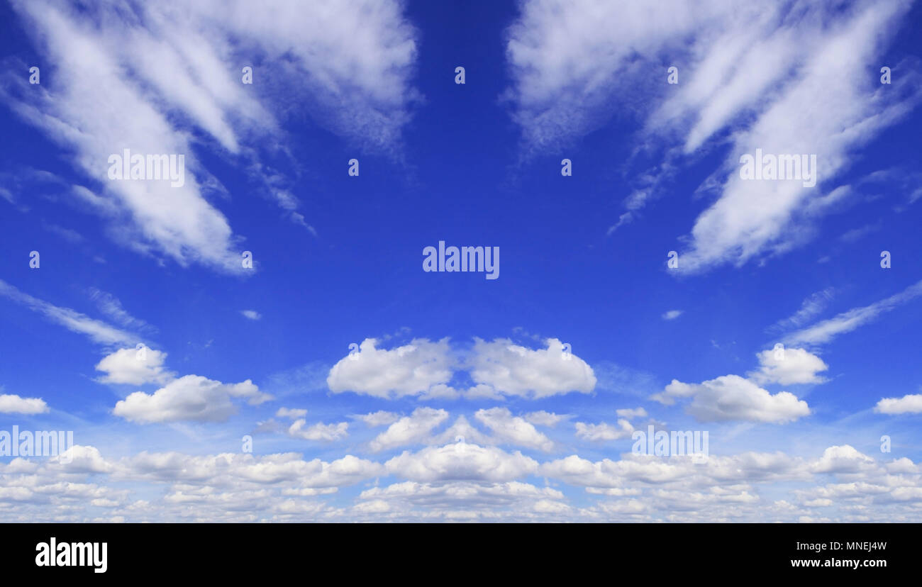 Sky daylight. Natural symmetrical sky composition. Element of design ...