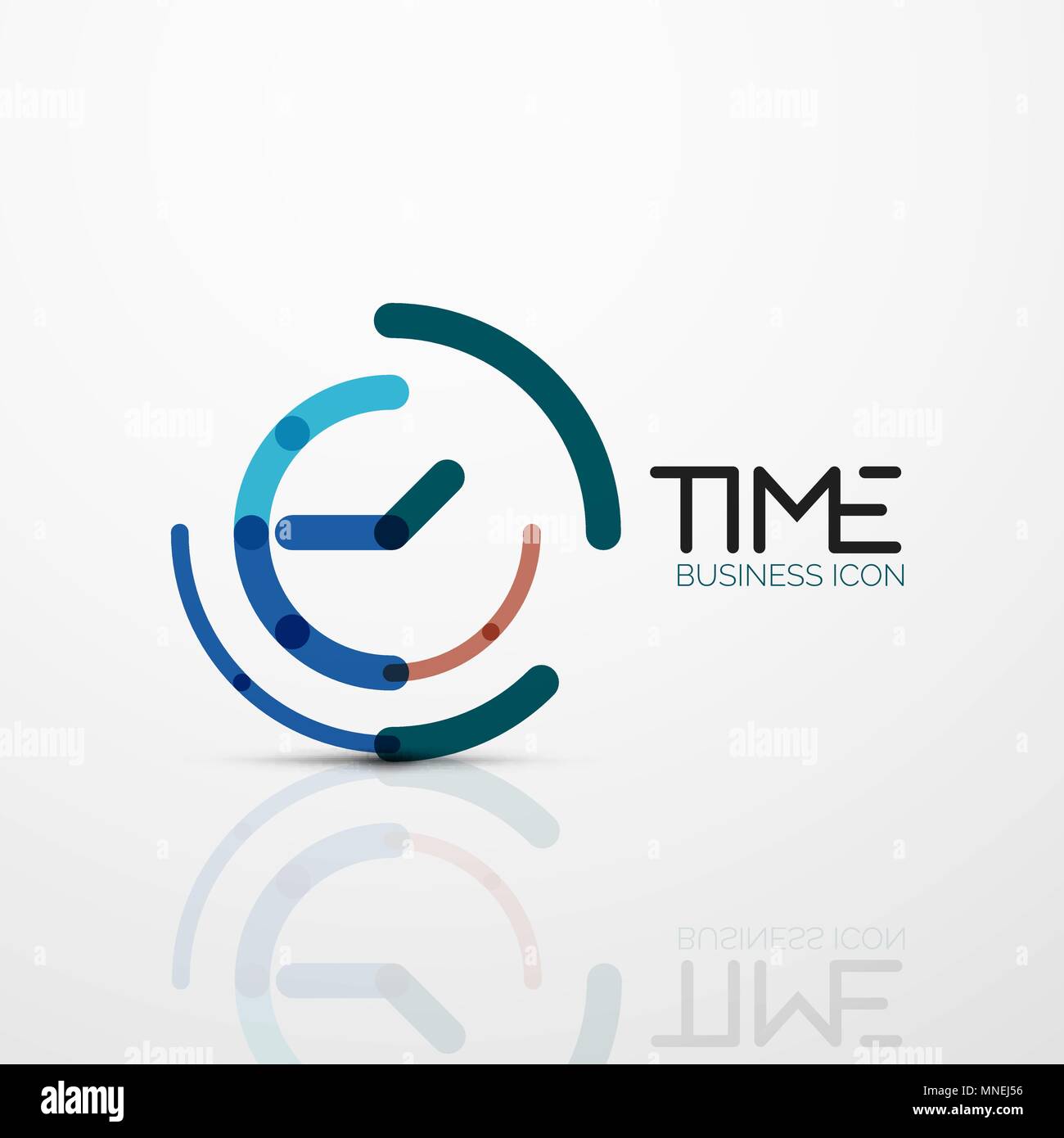 Vector abstract logo idea, time concept or clock business icon. Vector ...
