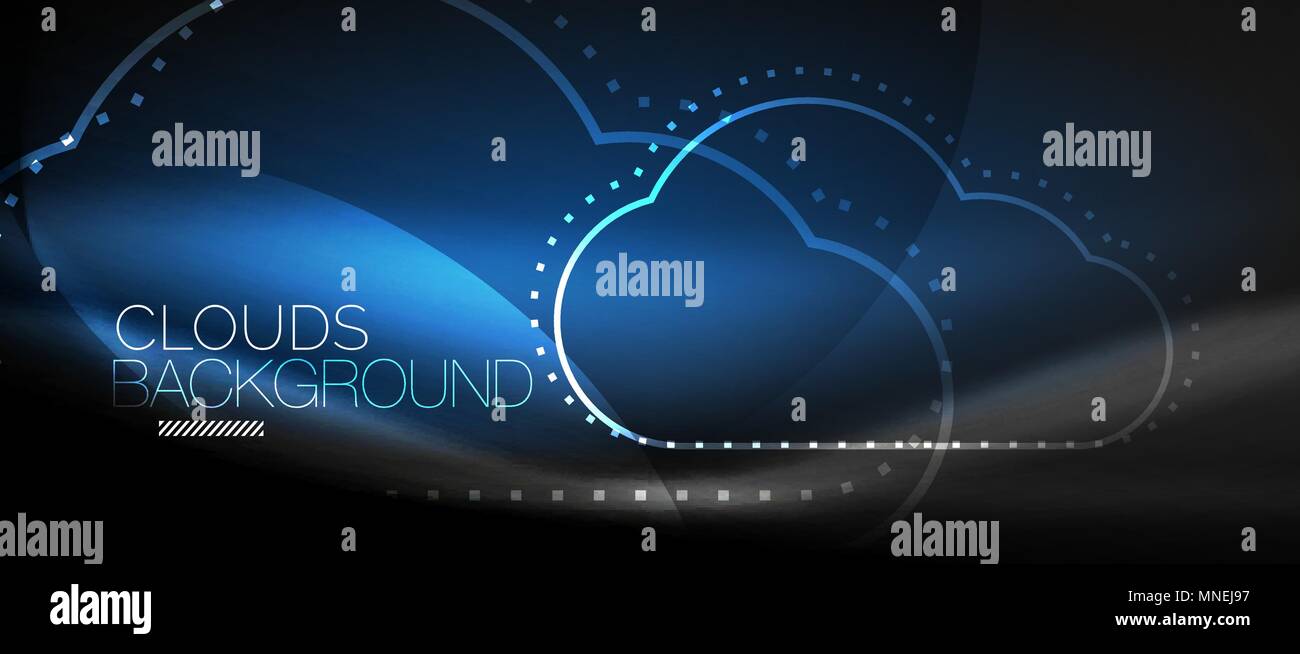 Vector cloud computing, storage concept. Vector blue cloud computing ...