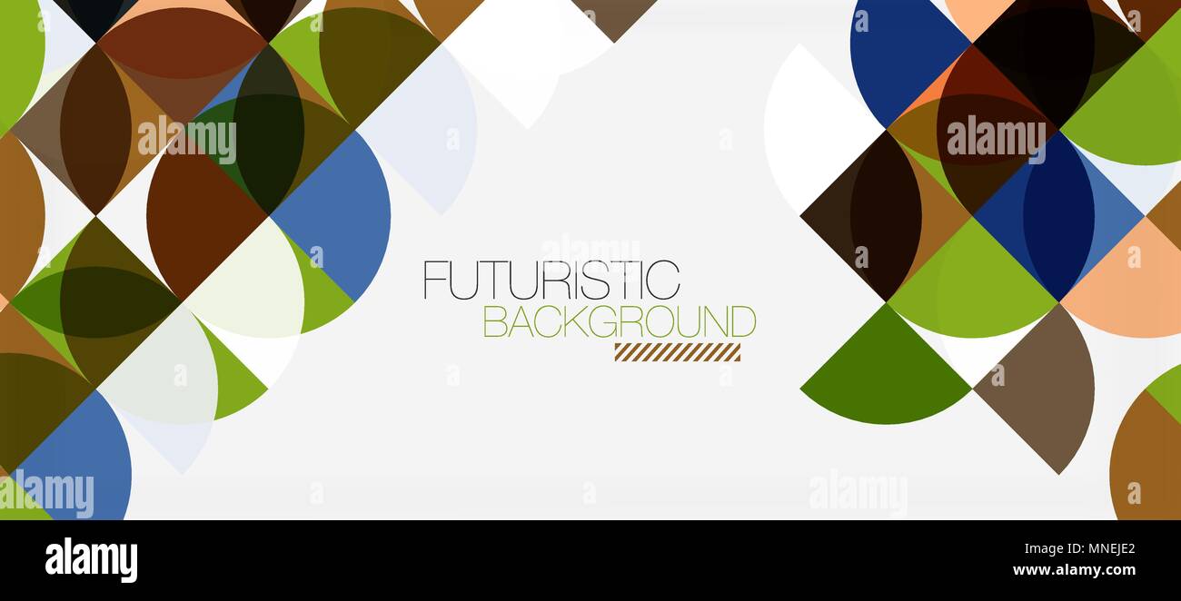 Geometric triangle and circle shape, wide abstract background ...