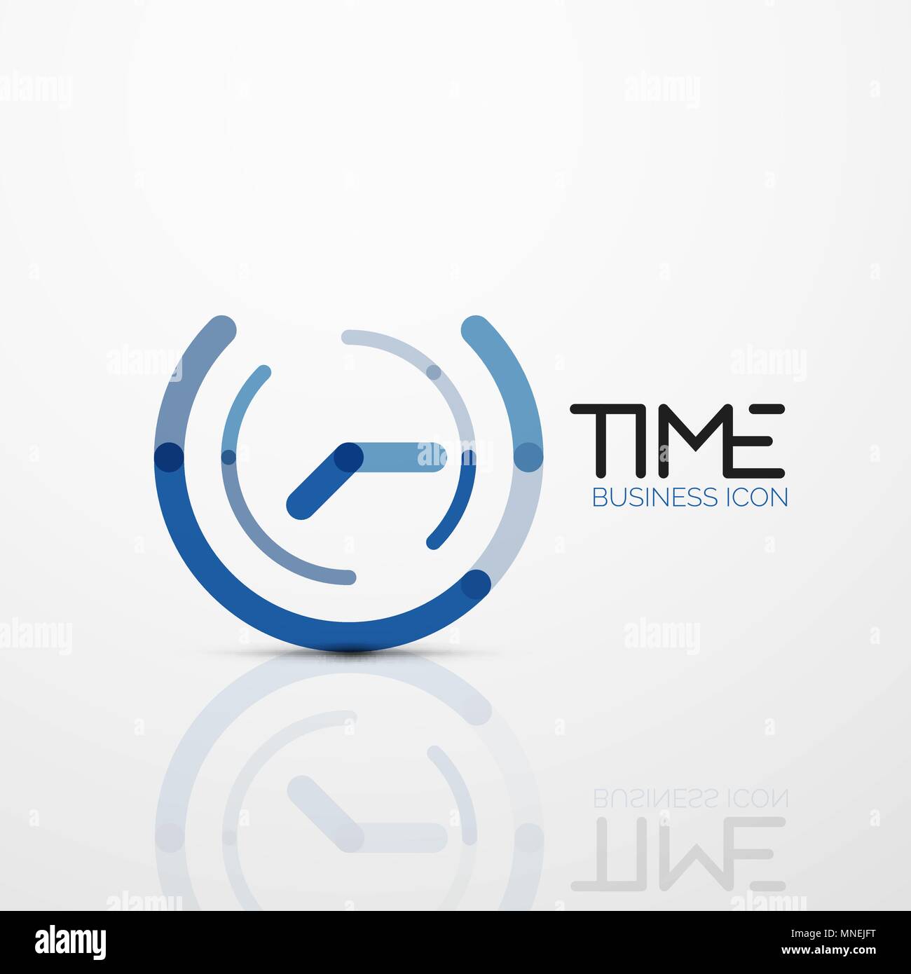 Vector abstract logo idea, time concept or clock business icon. Vector ...