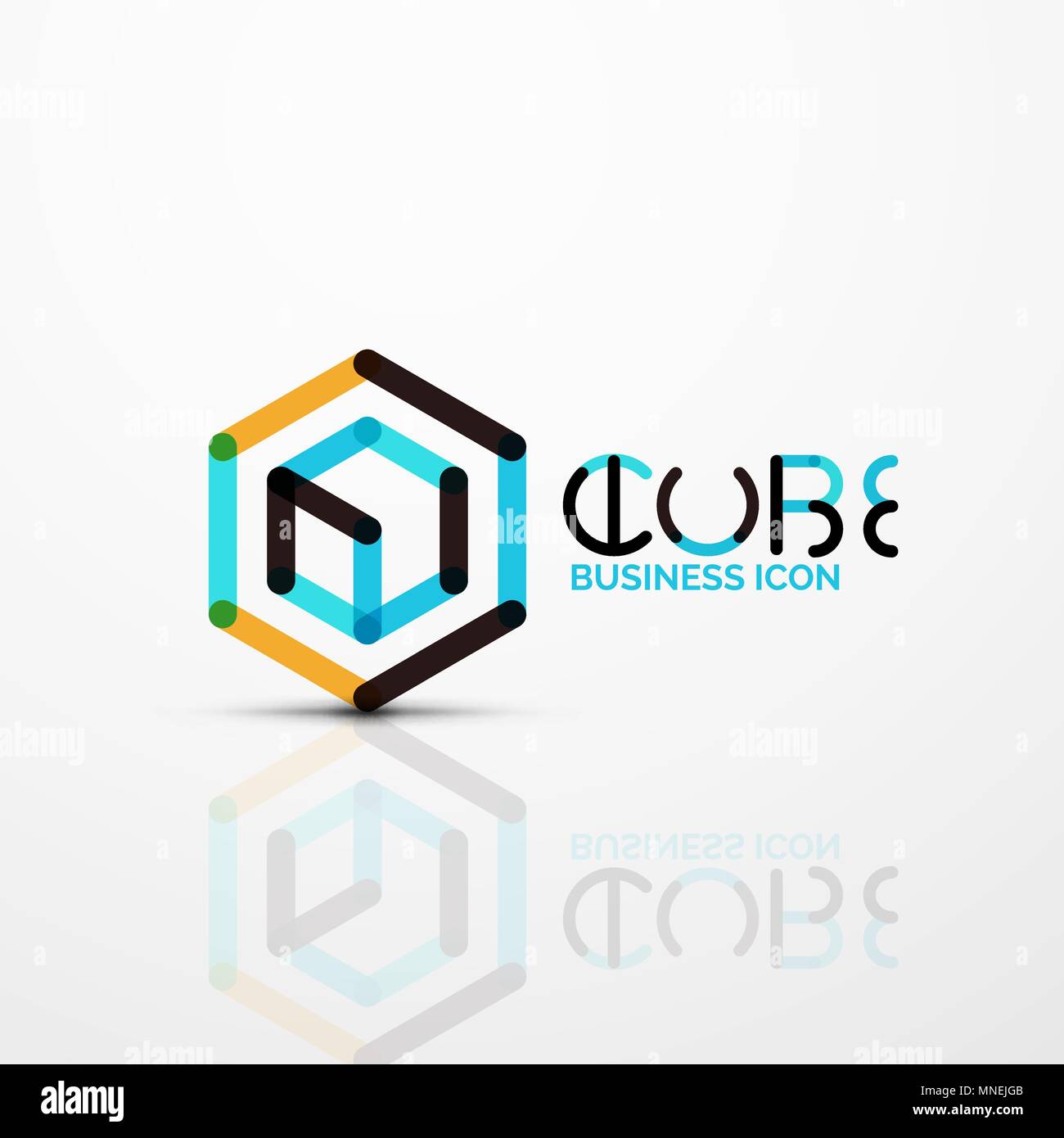 Cube idea concept logo, line. Cube idea concept logo, line design ...