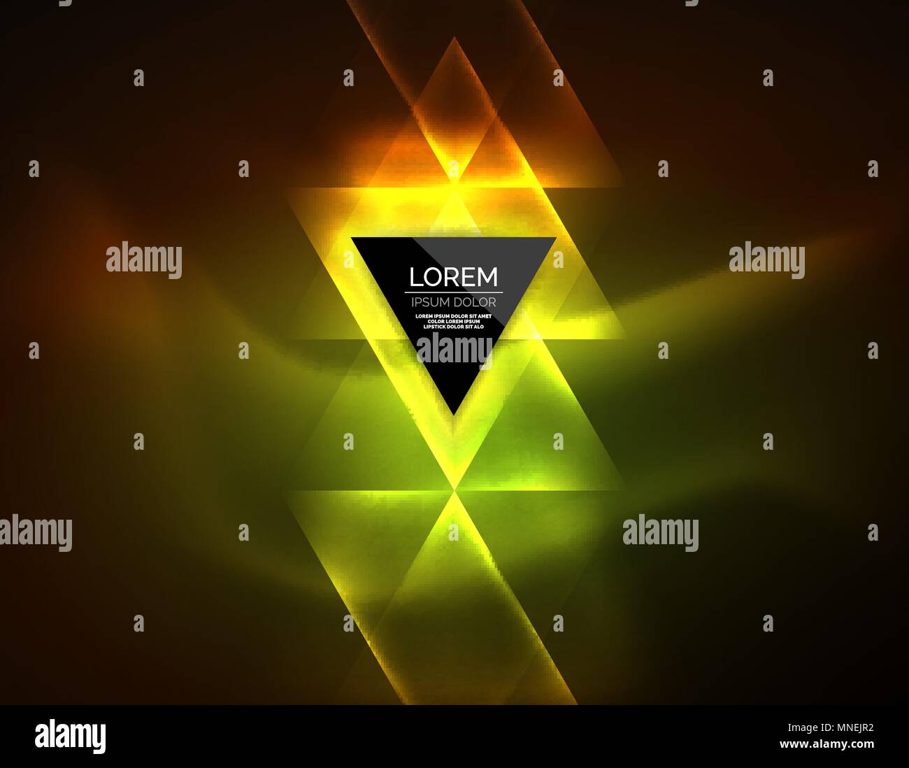 Color neon glowing triangles, abstract background. Color neon glowing ...