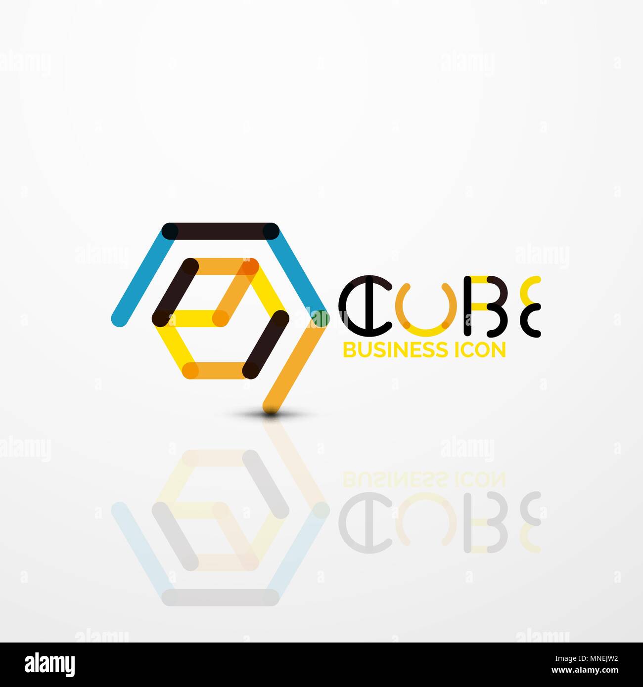 Cube idea concept logo, line. Cube idea concept logo, line design ...
