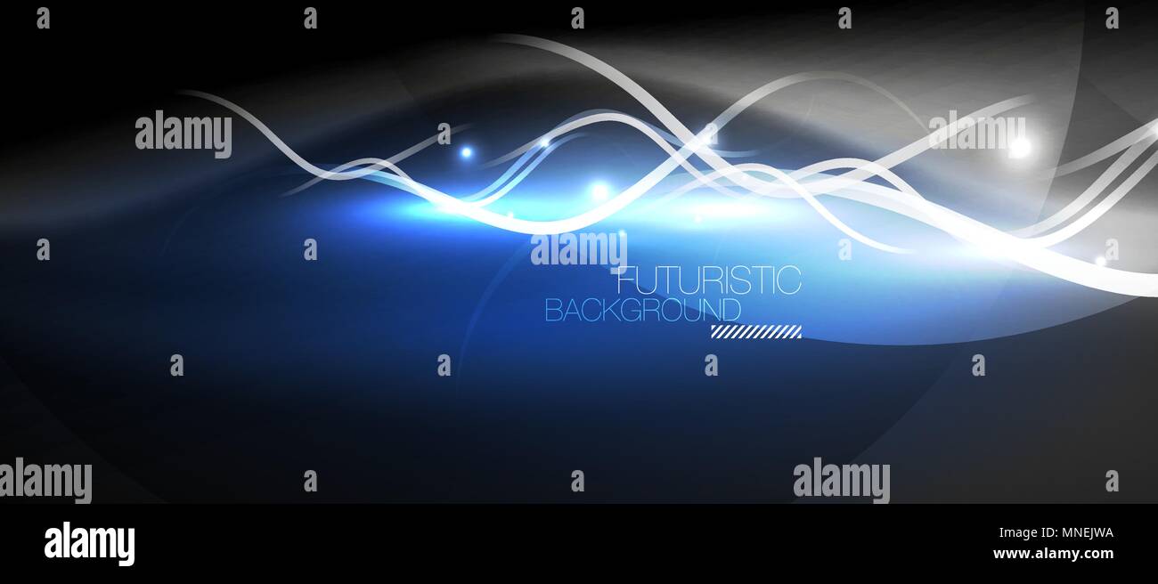 Bright neon lines wave. Bright neon lines wave, motion light trail ...