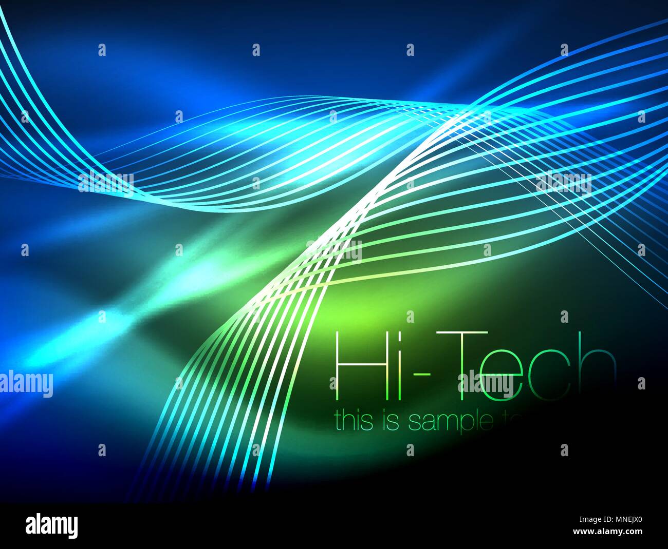 Elegant neon flowing stripes, smooth waves with light effects. Elegant ...