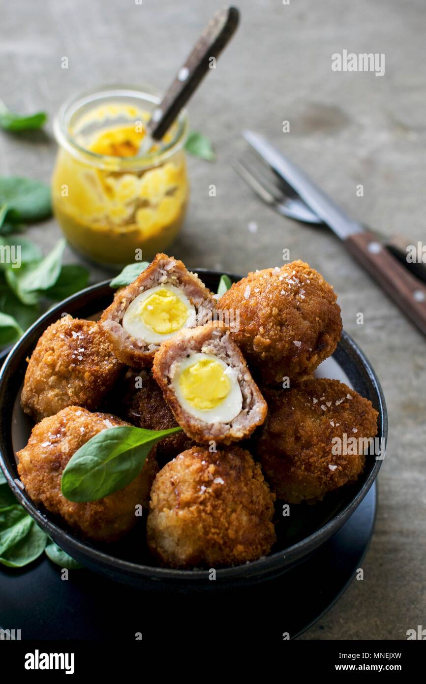 Scotch Quail Egg Stock Photo - Alamy