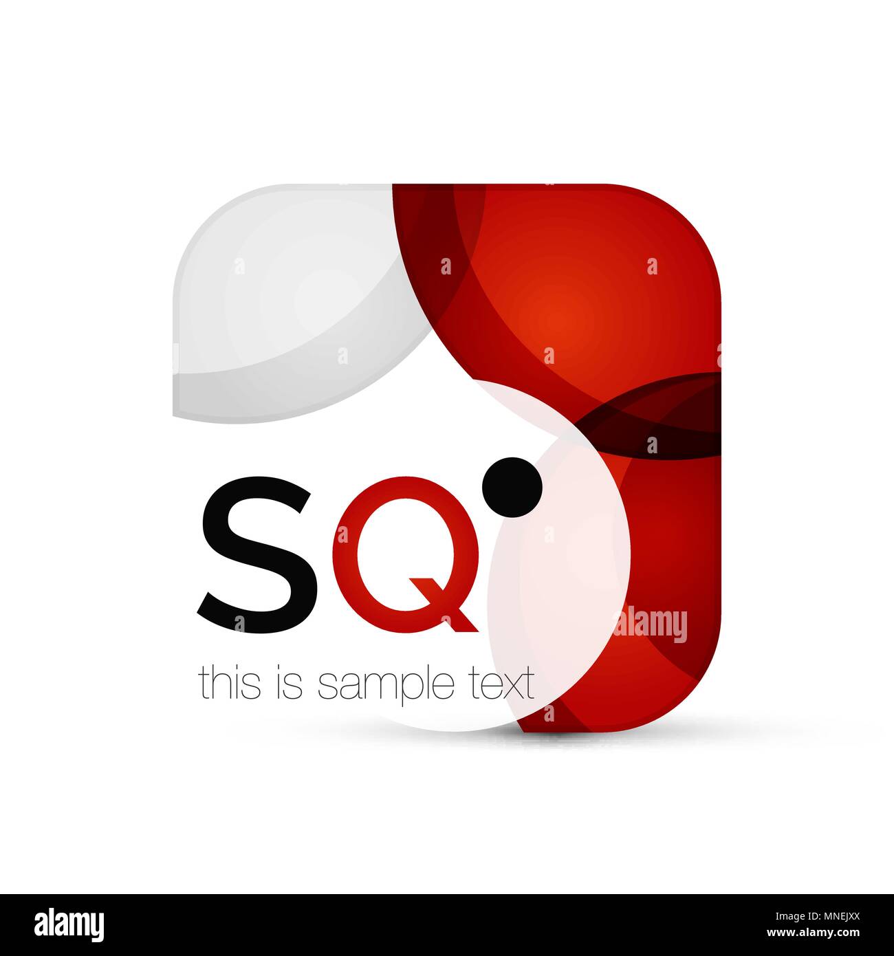 Vector square geometric abstract business emblem. Vector square ...