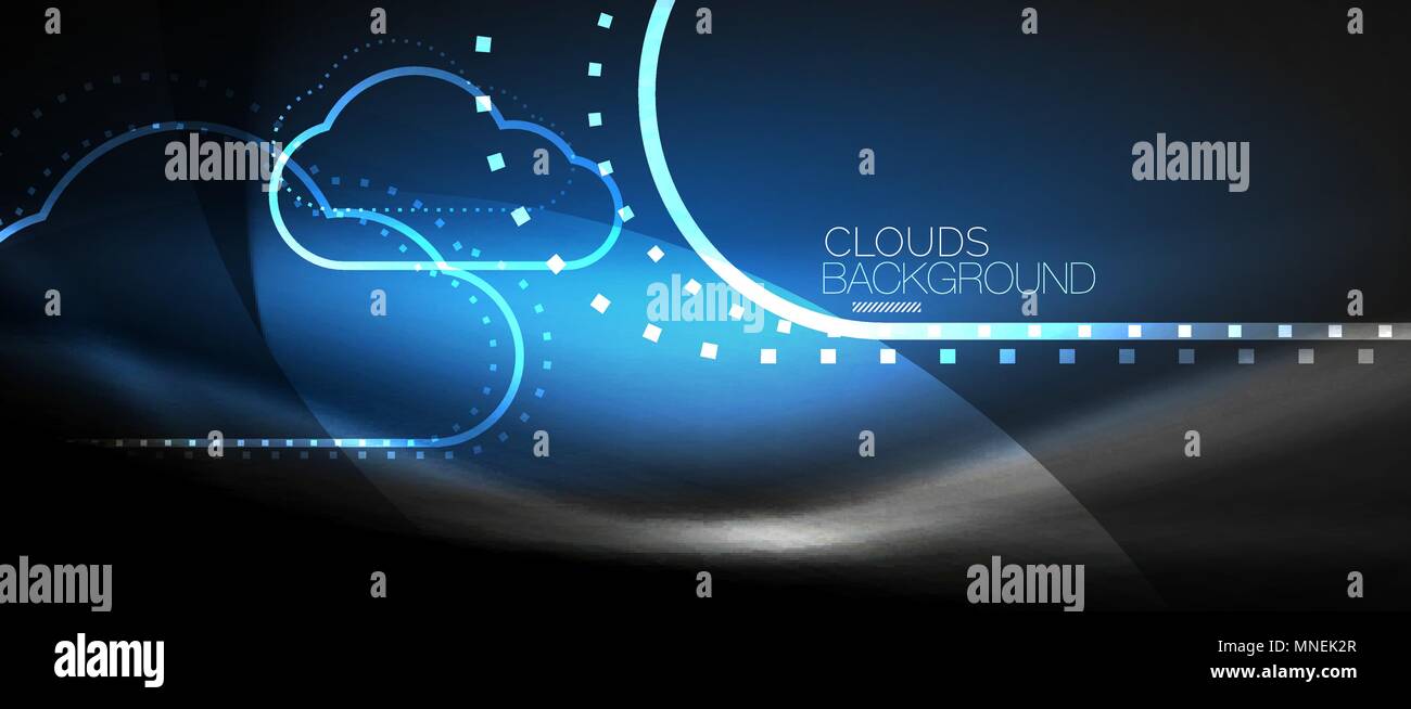 Vector cloud computing, storage concept. Vector blue cloud computing ...
