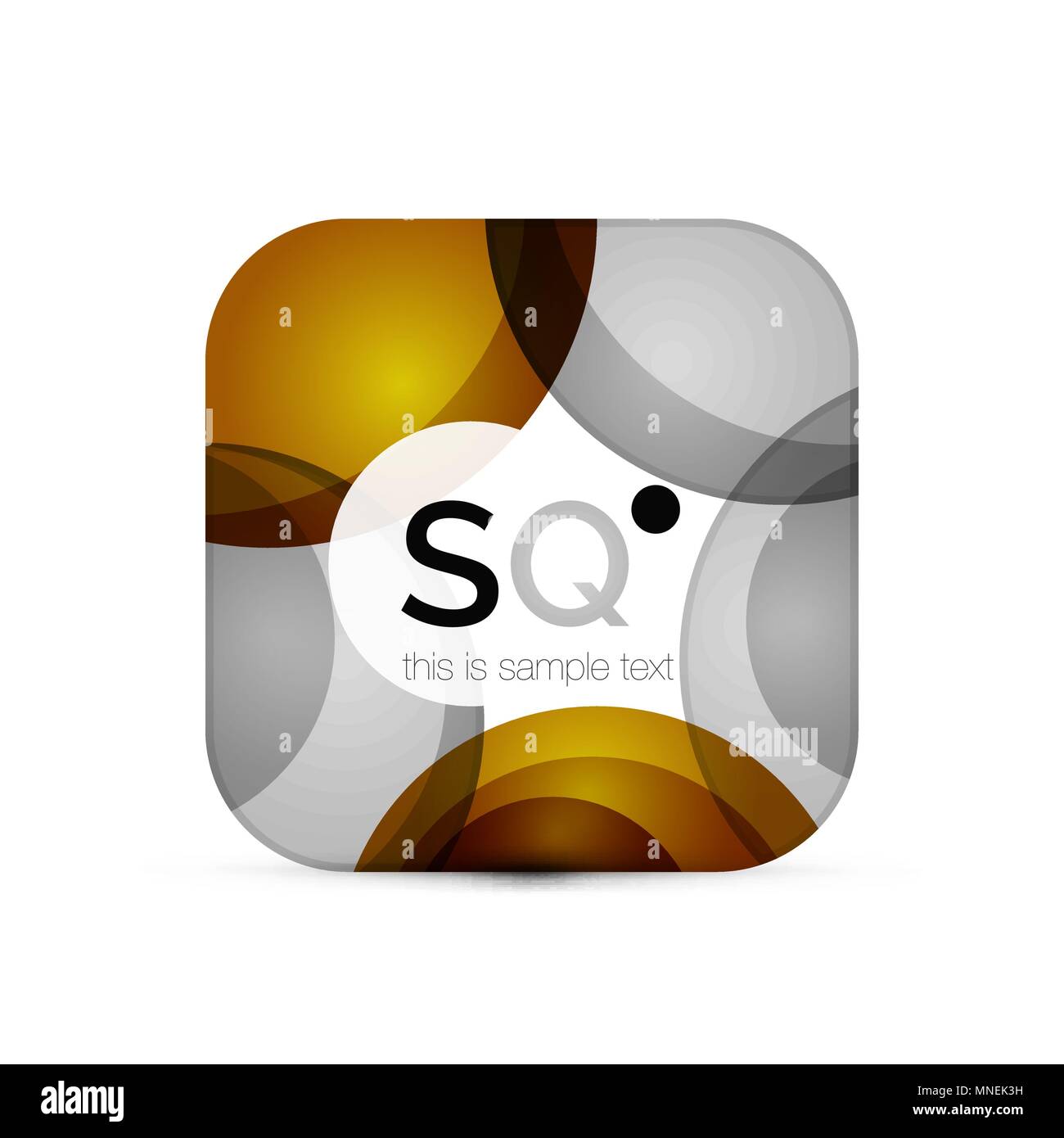 Vector square geometric abstract business emblem. Vector square ...