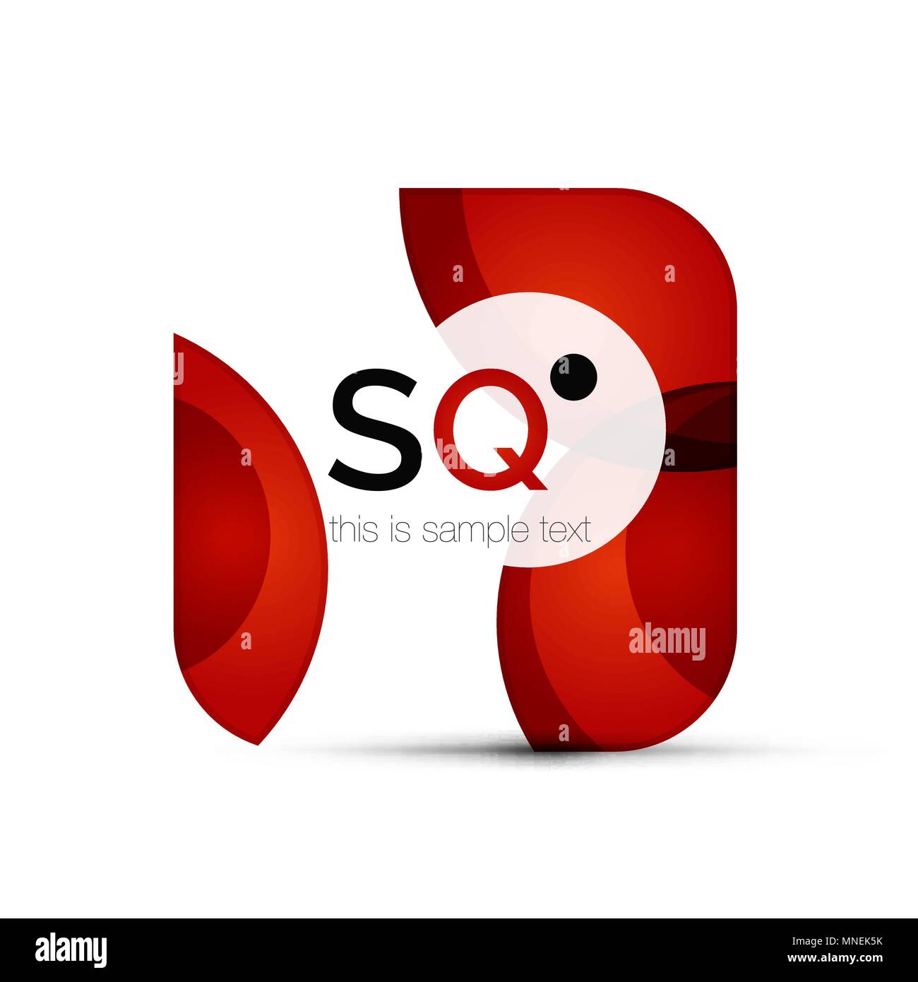 Vector square geometric abstract business emblem. Vector square ...