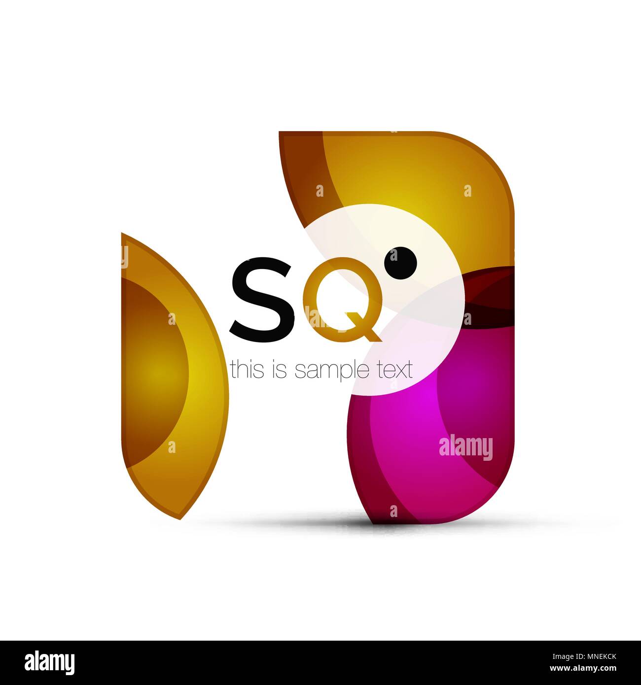 Vector square geometric abstract business emblem. Vector square ...