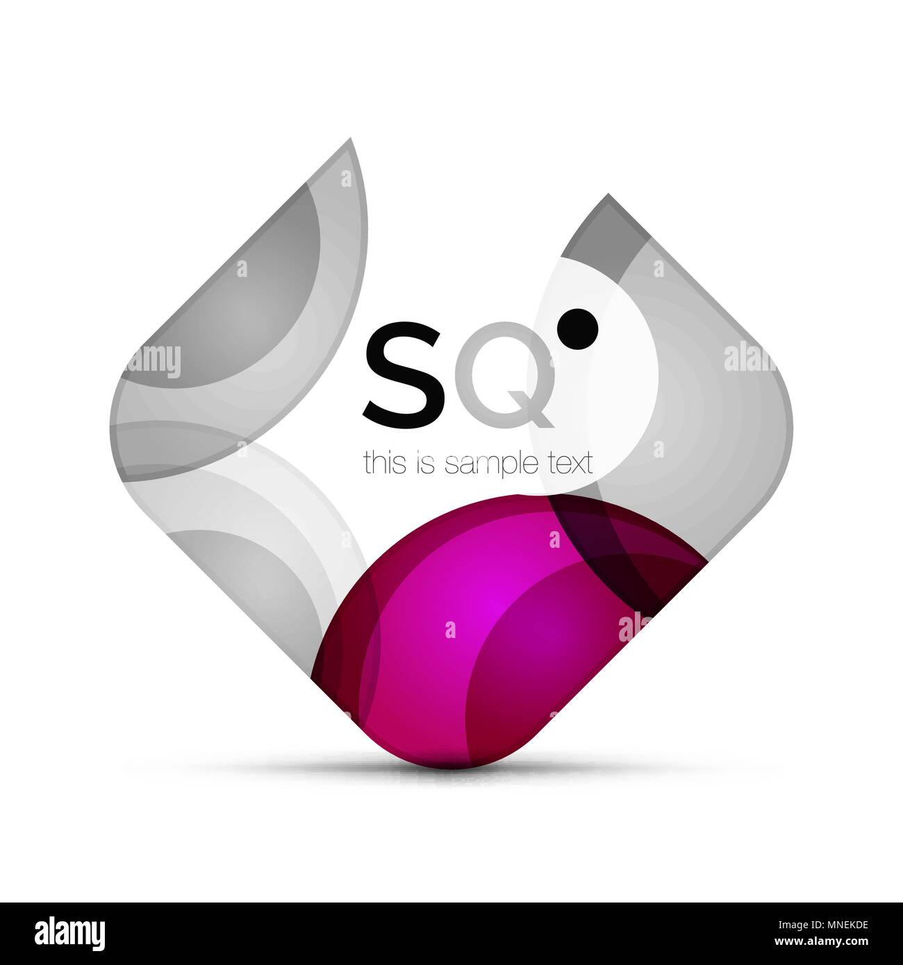 Vector square geometric abstract business emblem. Vector square ...