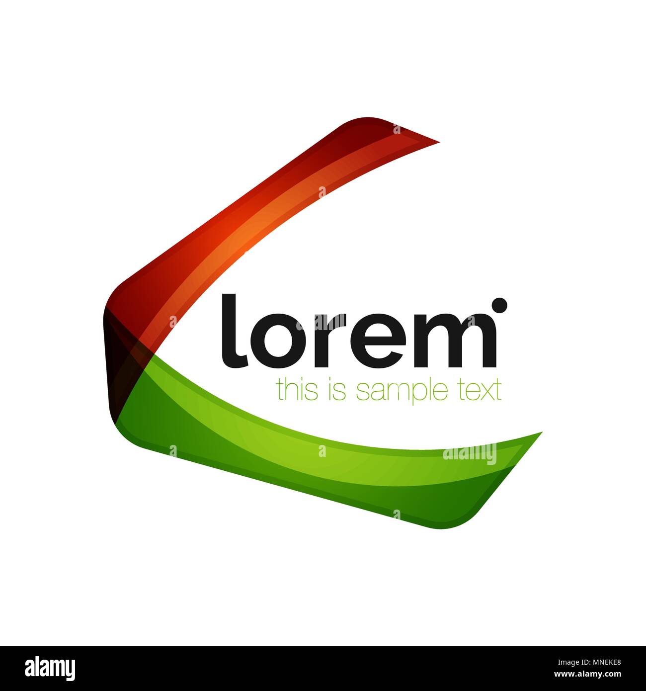 Clean professional business emblem, abstract transparent overlapping ...