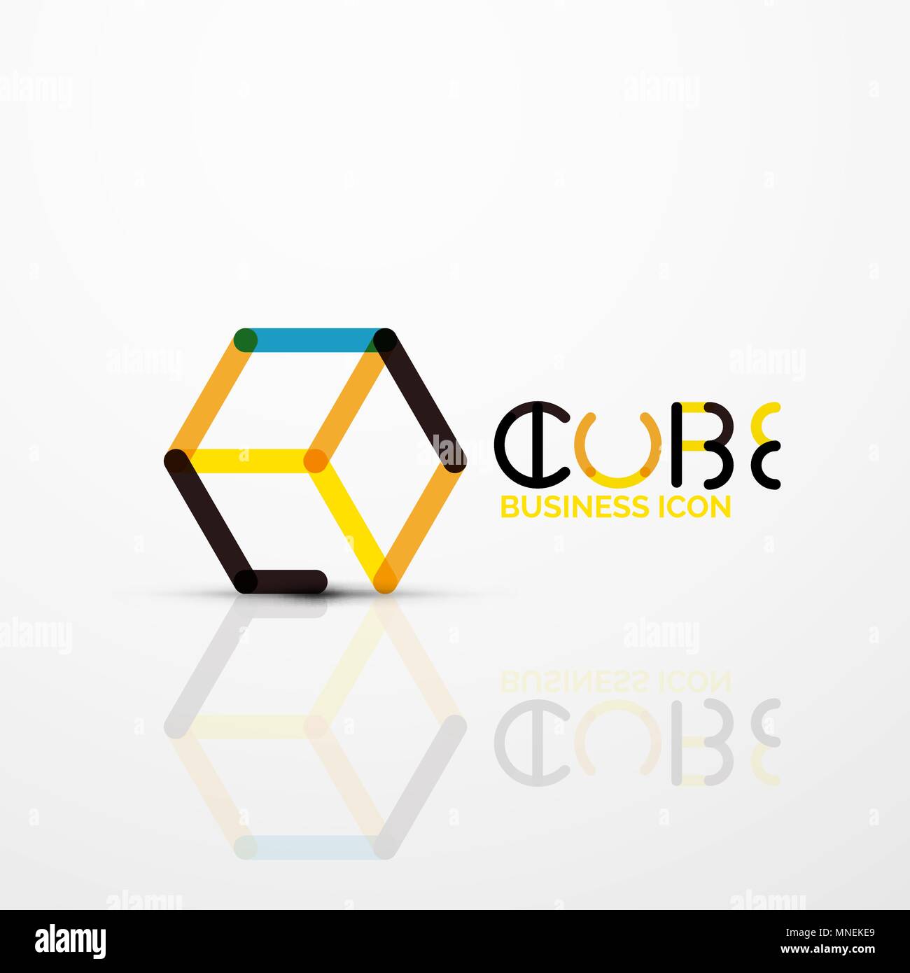 Cube idea concept logo, line. Cube idea concept logo, line design ...