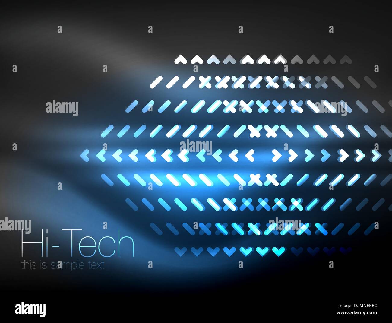 Futuristic neon lights on dark background, digital abstract techno ...
