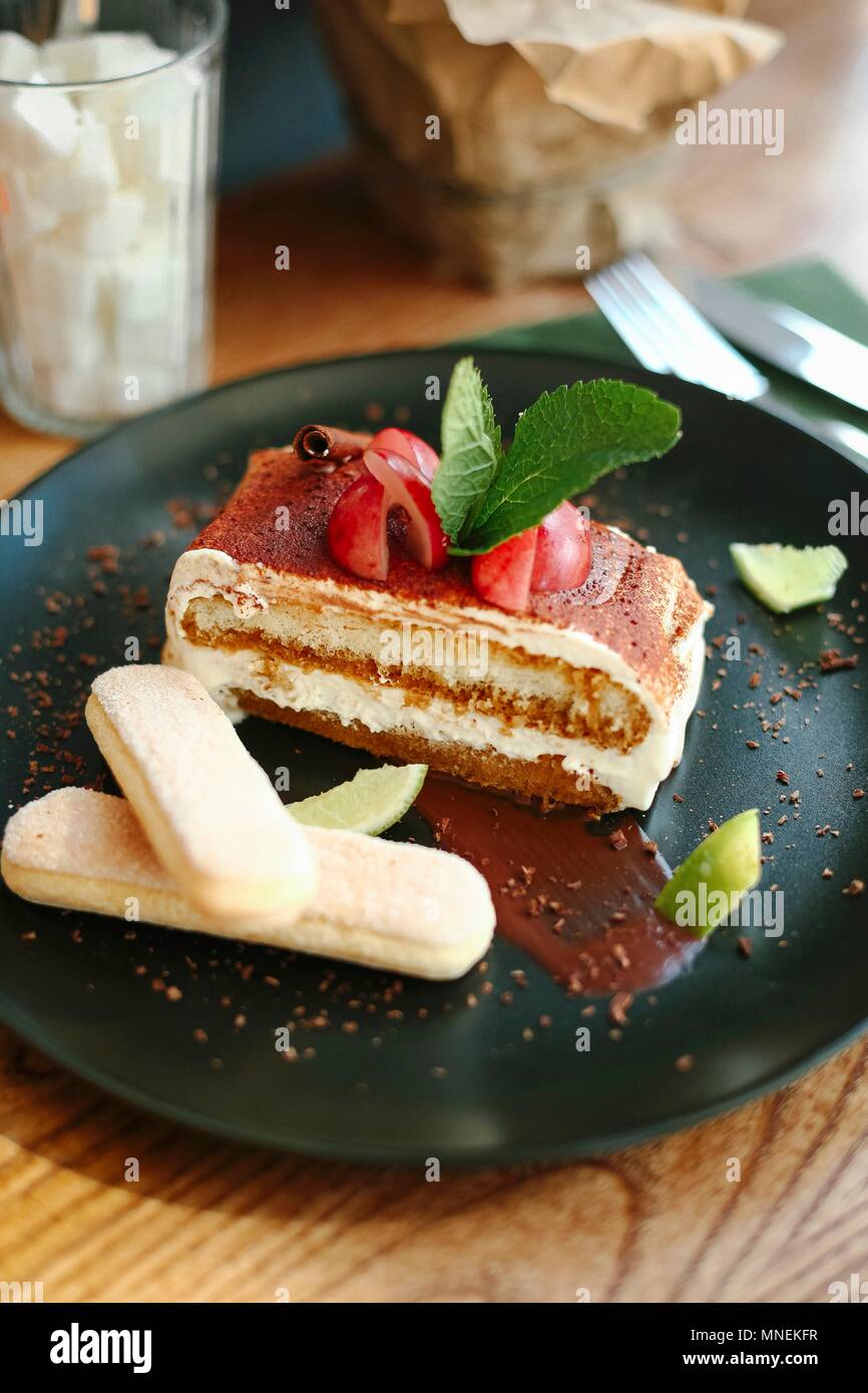 Tiramisu with fruits hi-res stock photography and images - Alamy