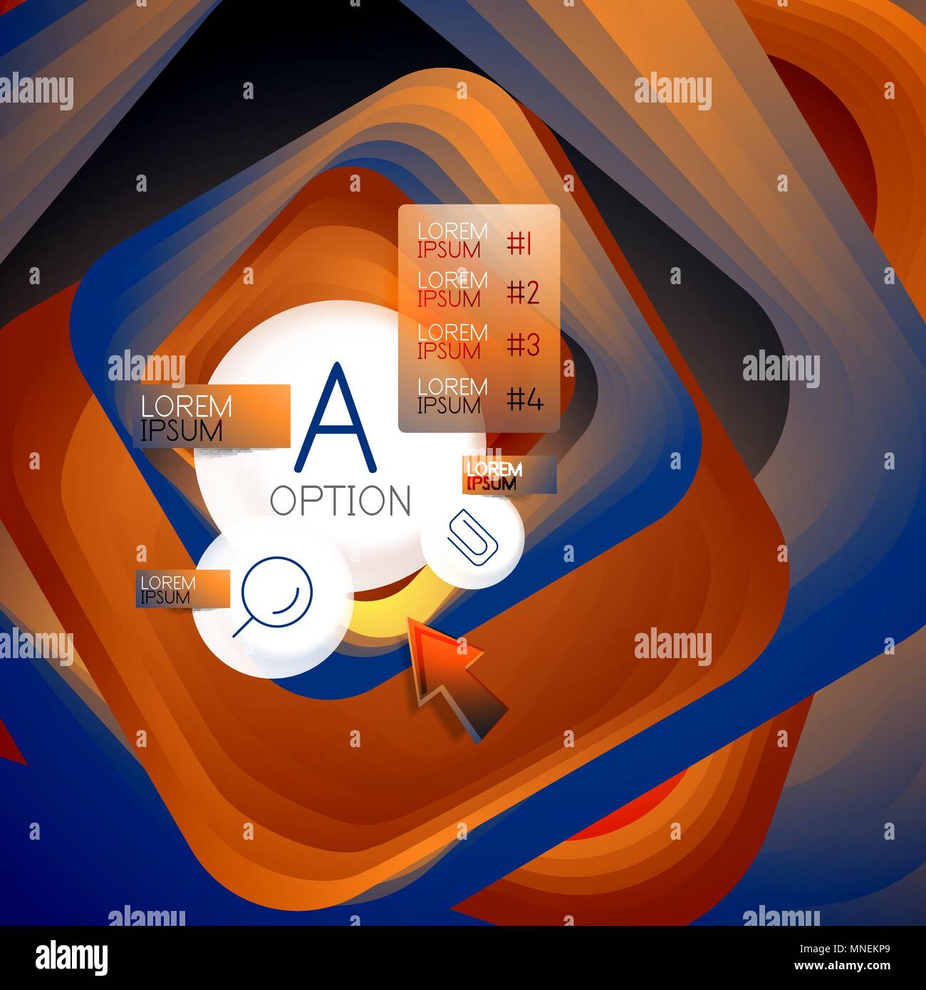 Rotating swirl square background, color rectangles with stepping ...