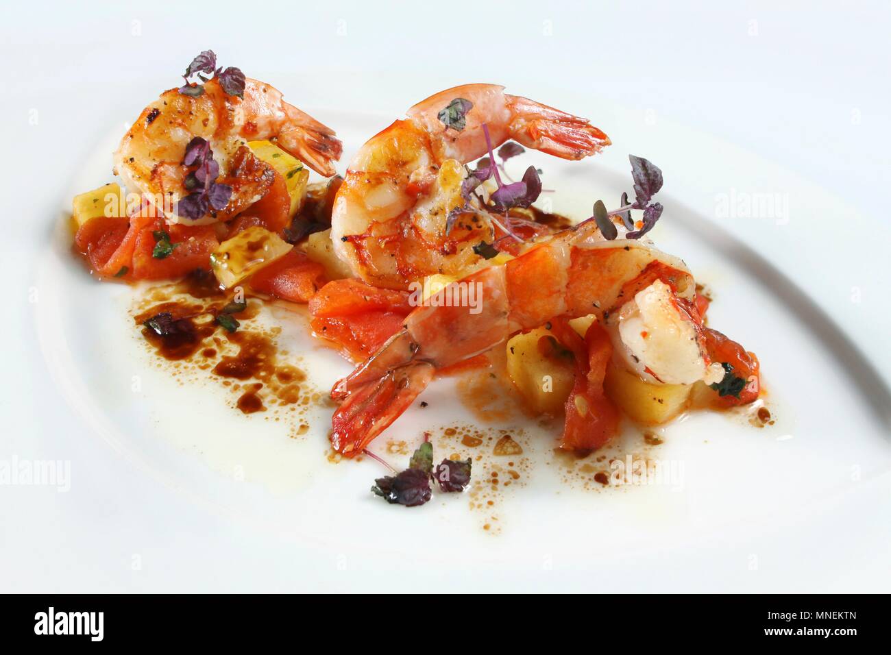 Fried prawns with shiso (Japan Stock Photo - Alamy