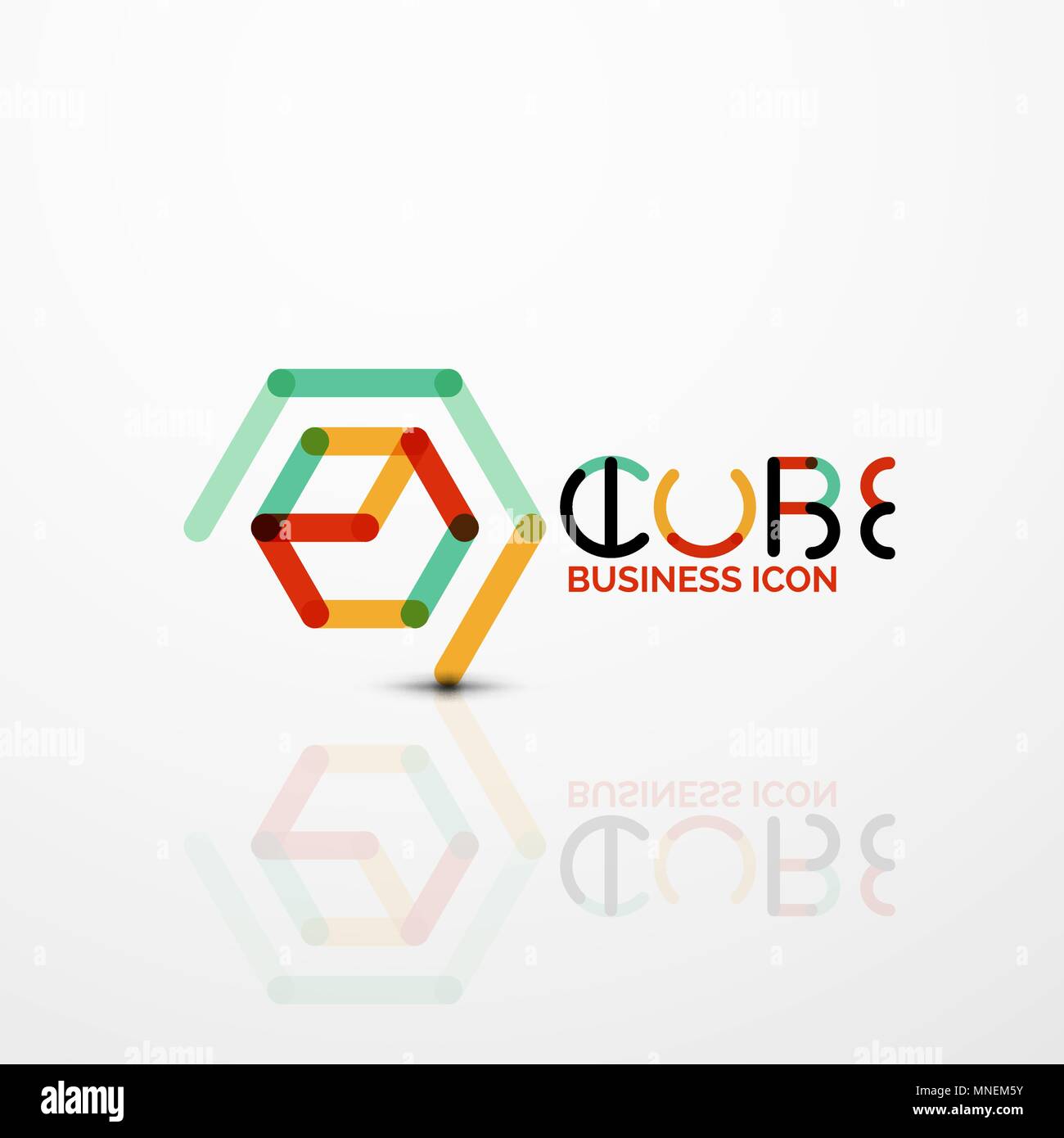 Cube idea concept logo, line. Cube idea concept logo, line design ...