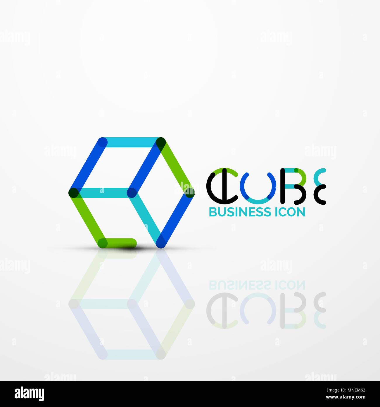 Cube idea concept logo, line. Cube idea concept logo, line design ...
