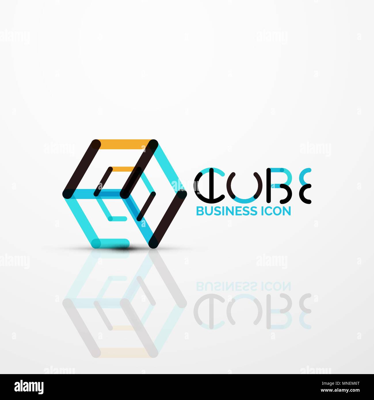 Cube idea concept logo, line. Cube idea concept logo, line design ...