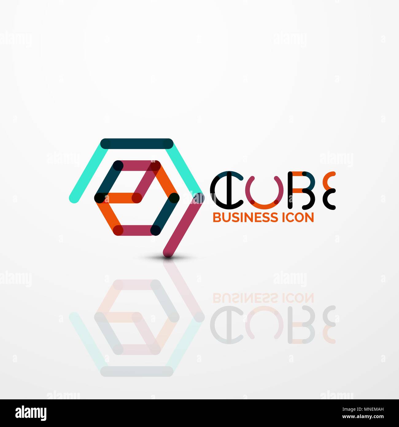 Cube idea concept logo, line. Cube idea concept logo, line design ...