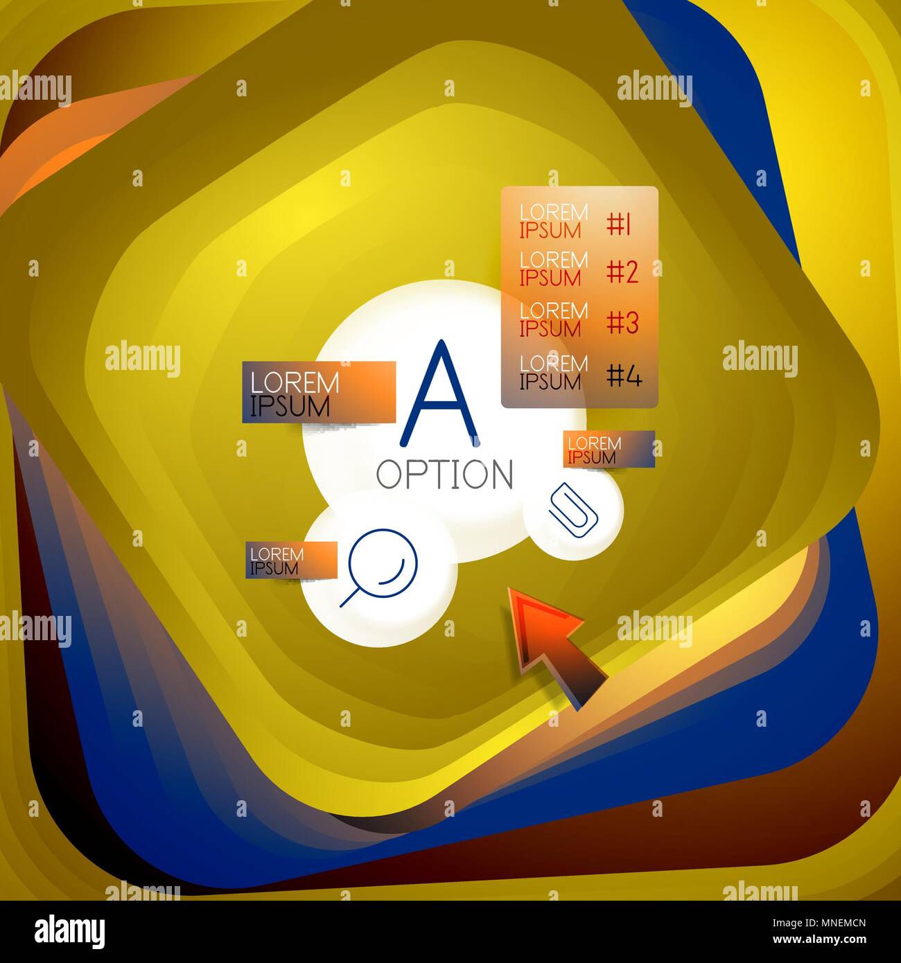Rotating swirl square background, color rectangles with stepping ...