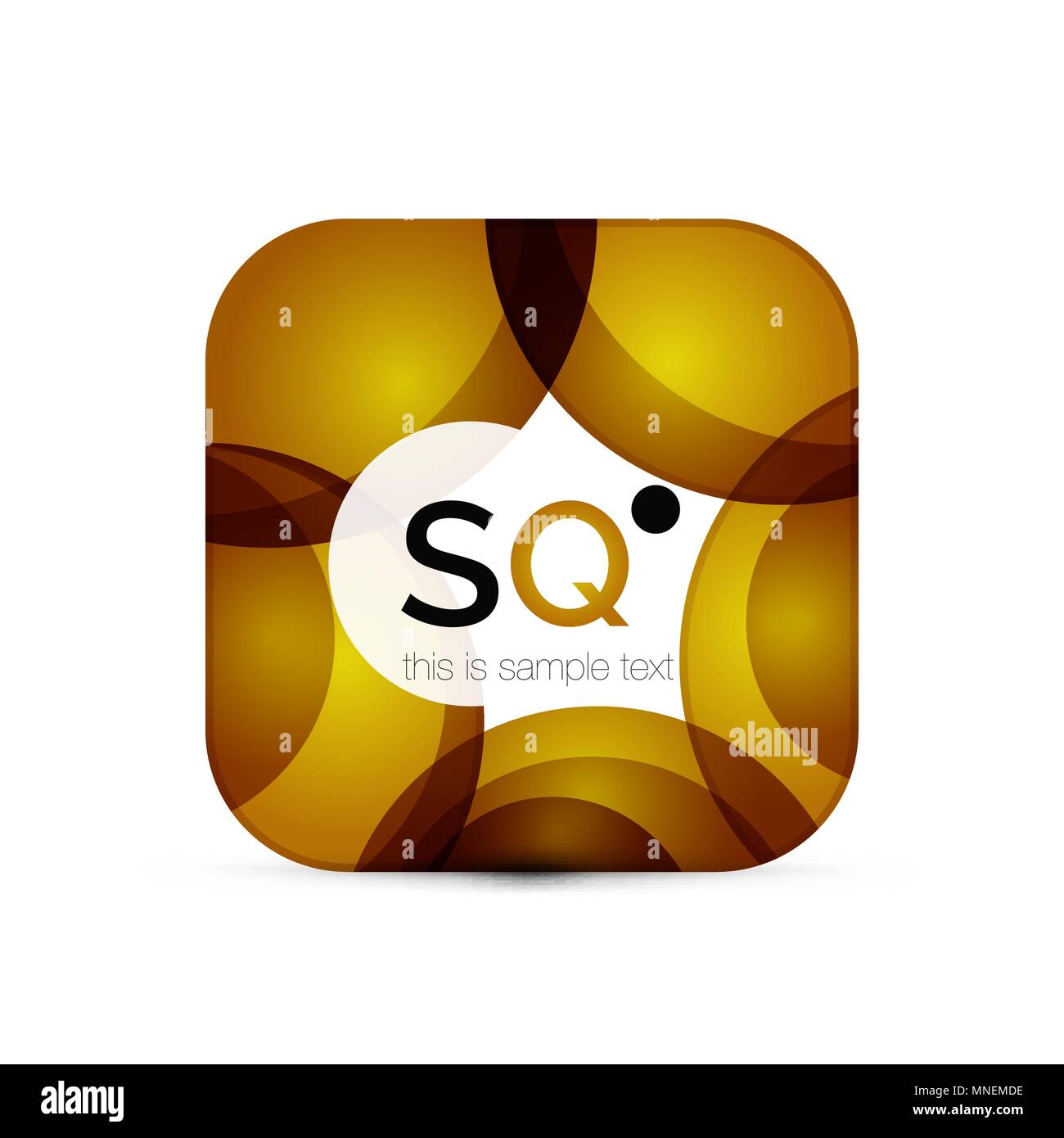Vector square geometric abstract business emblem. Vector square ...