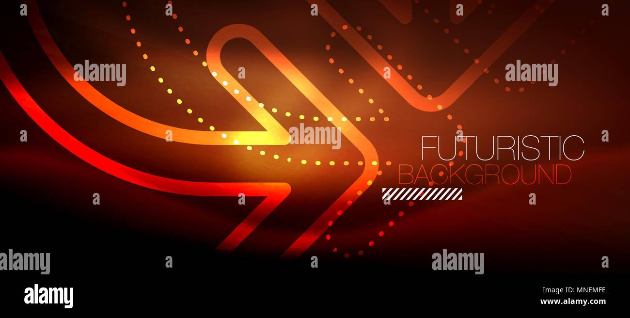 Techno Neon Glowing Arrow Background Techno Neon Glowing Arrow Background Vector Modern Hi