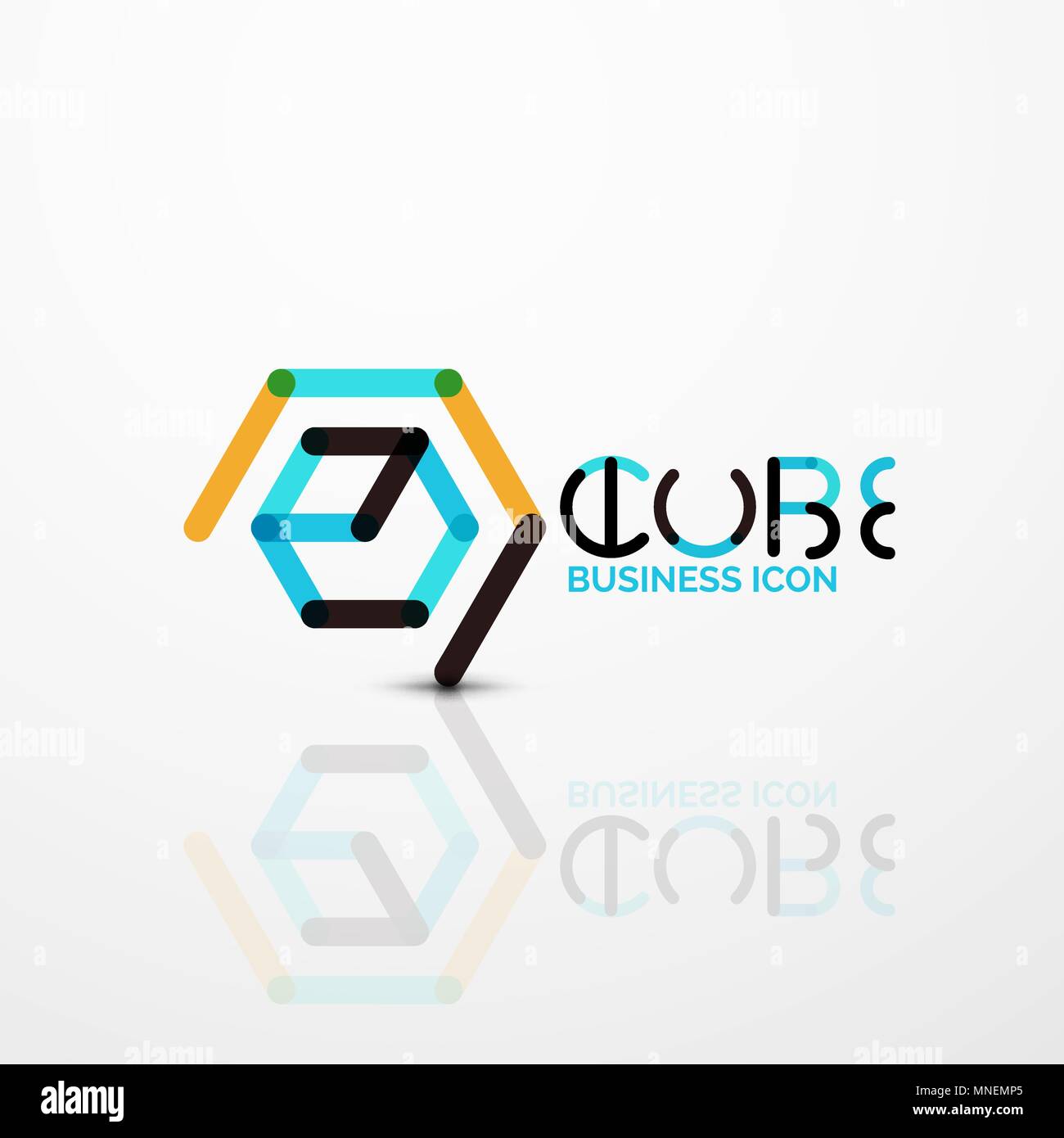 Cube idea concept logo, line. Cube idea concept logo, line design ...