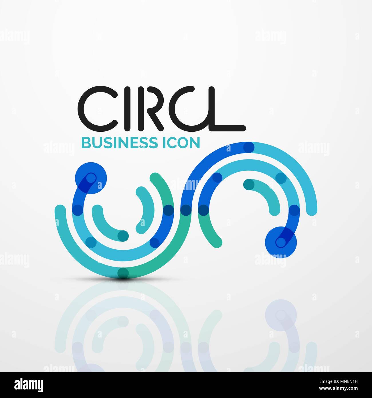 Abstract swirl lines symbol, circle logo icon. Abstract swirl lines ...