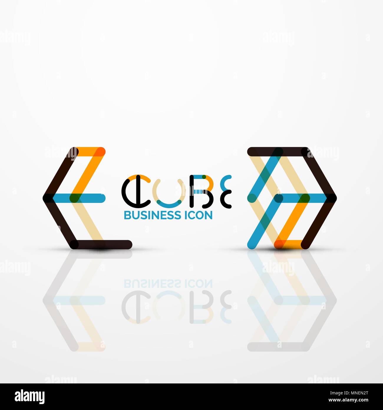 Cube idea concept logo, line. Cube idea concept logo, line design ...