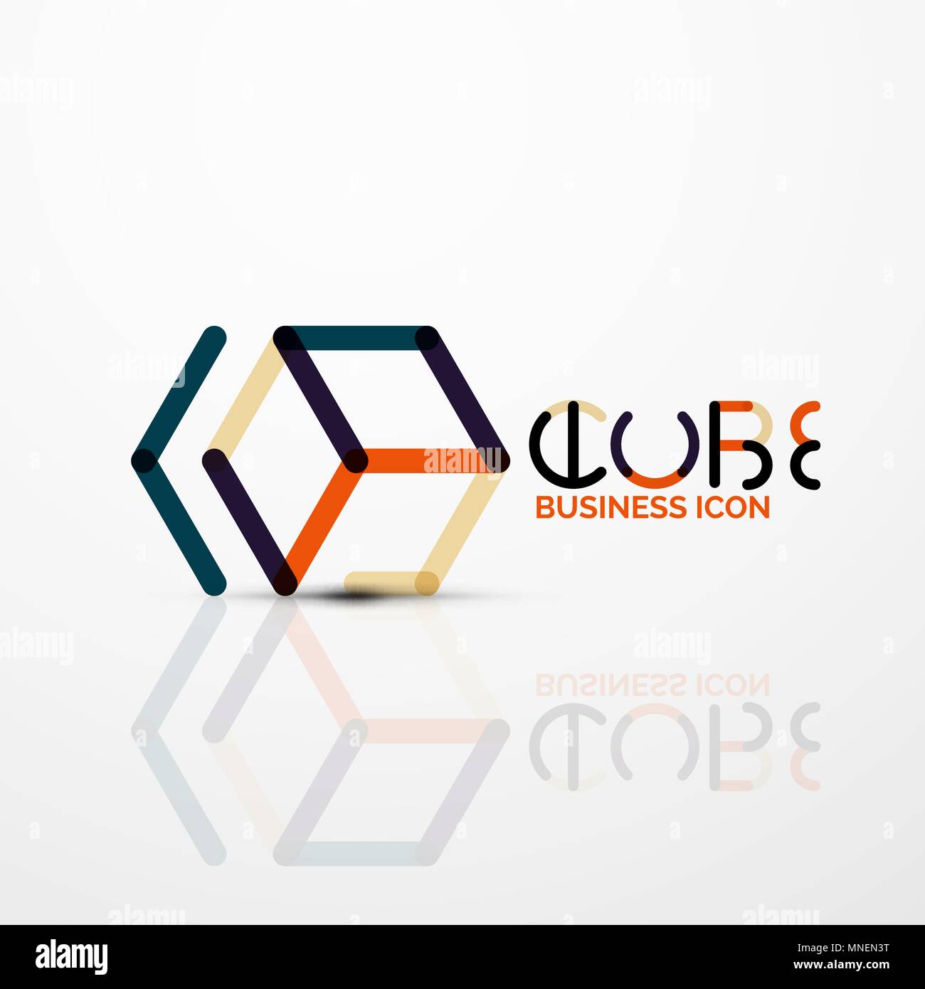 Cube idea concept logo, line. Cube idea concept logo, line design ...