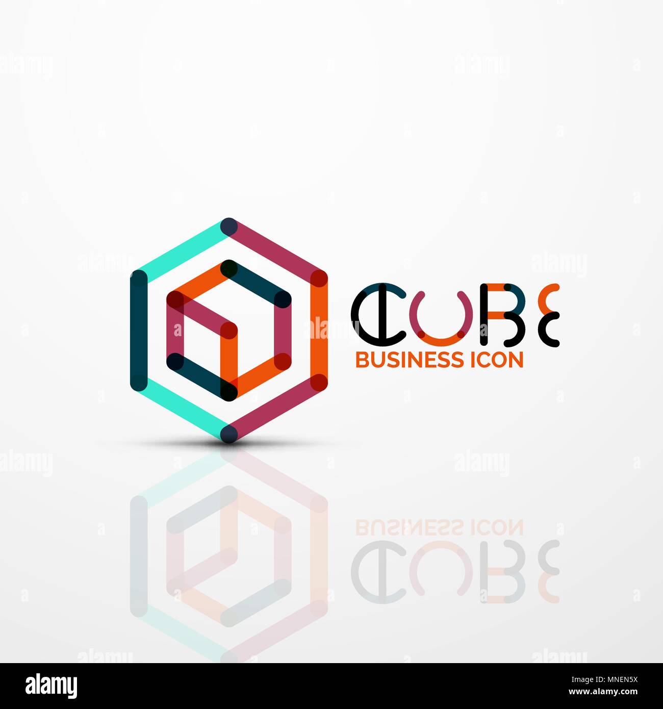 Cube idea concept logo, line. Cube idea concept logo, line design ...