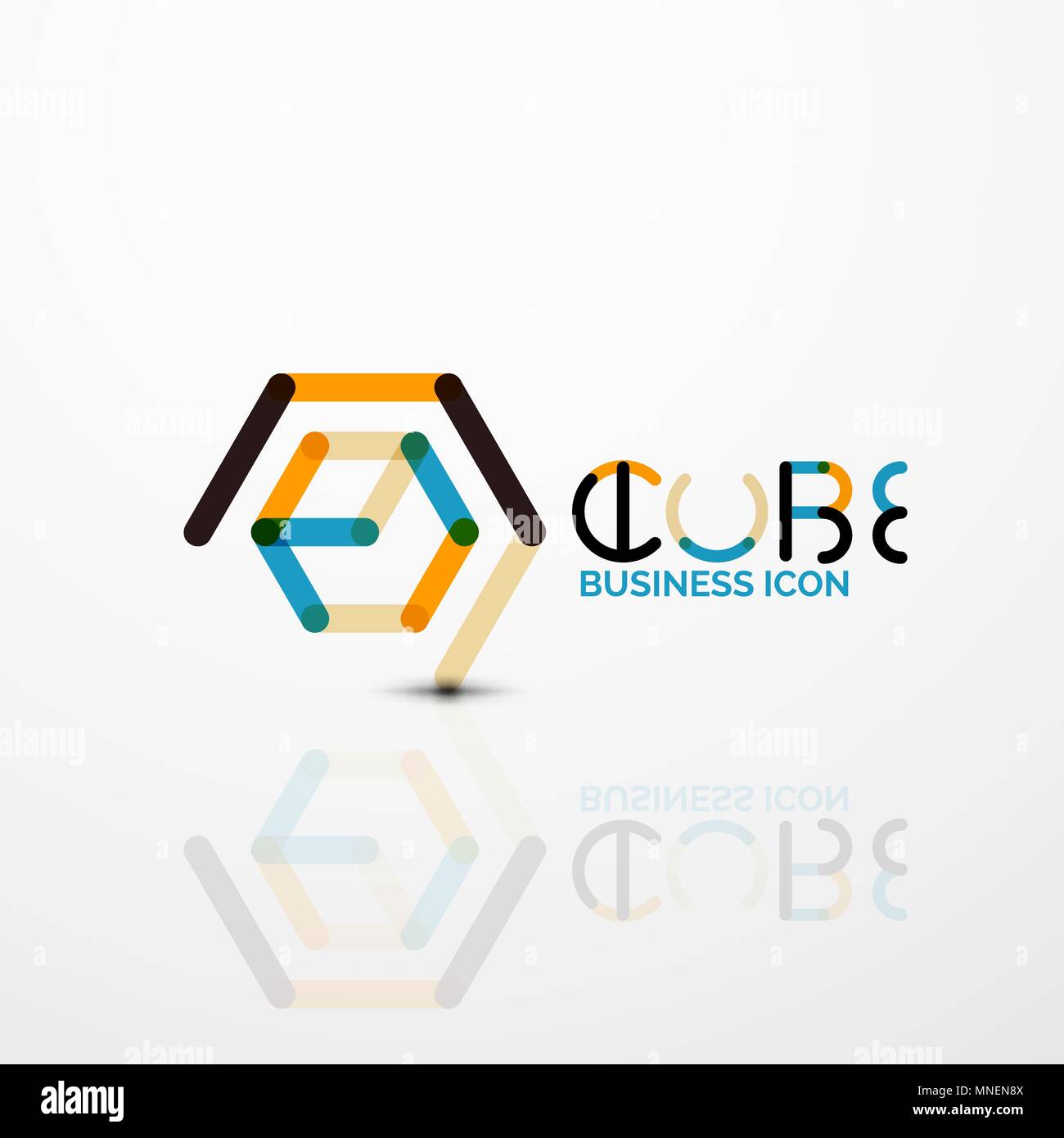 Cube idea concept logo, line. Cube idea concept logo, line design ...