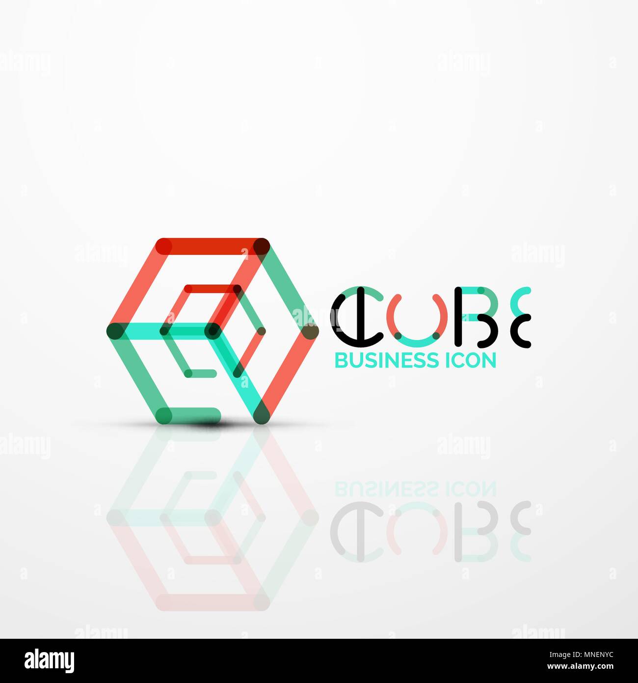 Cube idea concept logo, line. Cube idea concept logo, line design ...