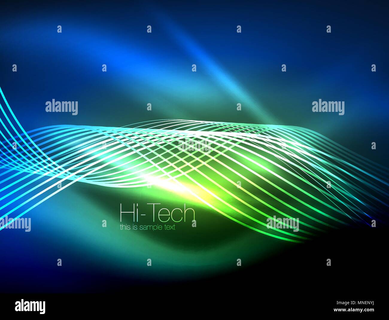 Elegant neon flowing stripes, smooth waves with light effects. Elegant ...