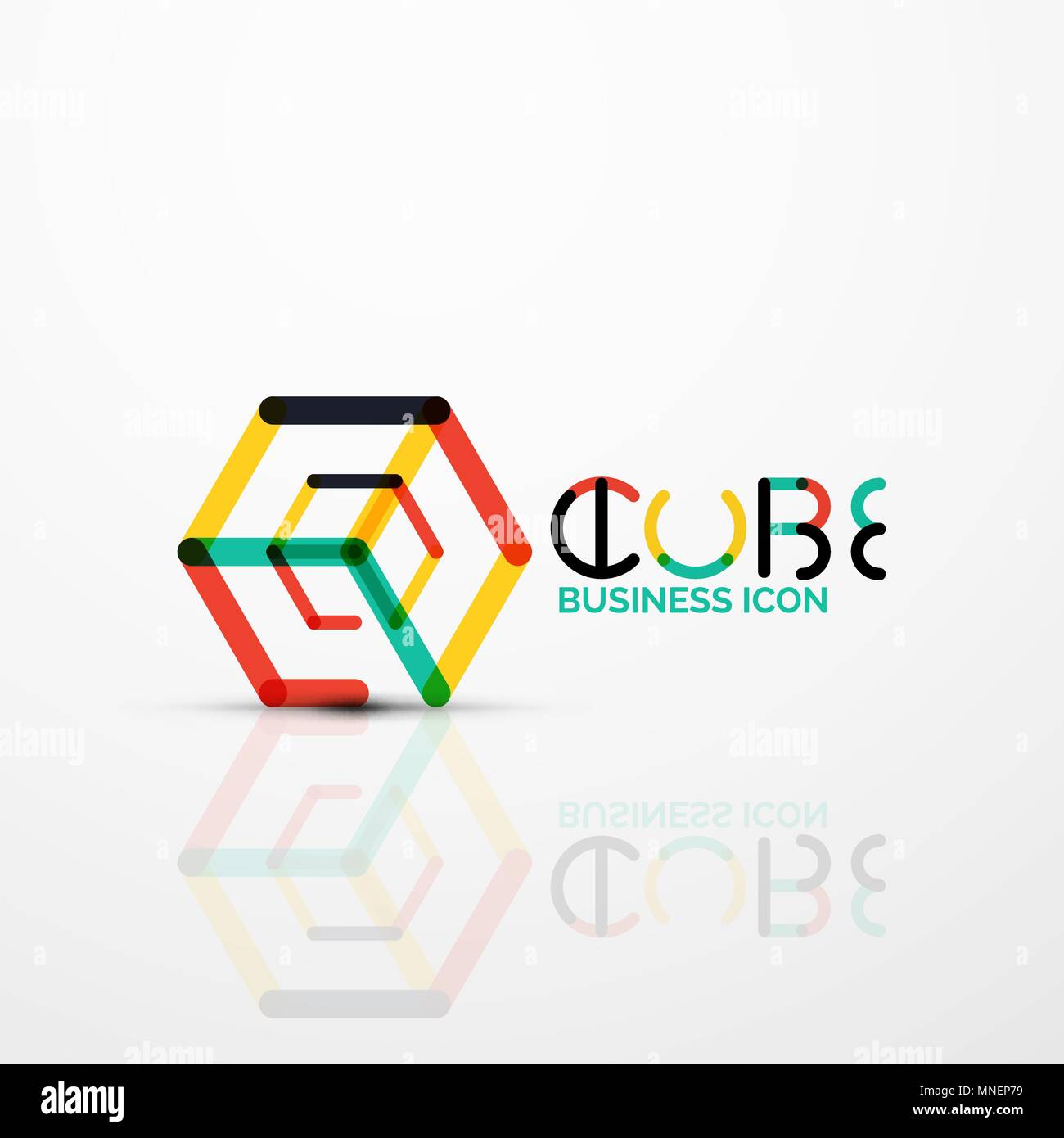 Cube idea concept logo, line. Cube idea concept logo, line design ...