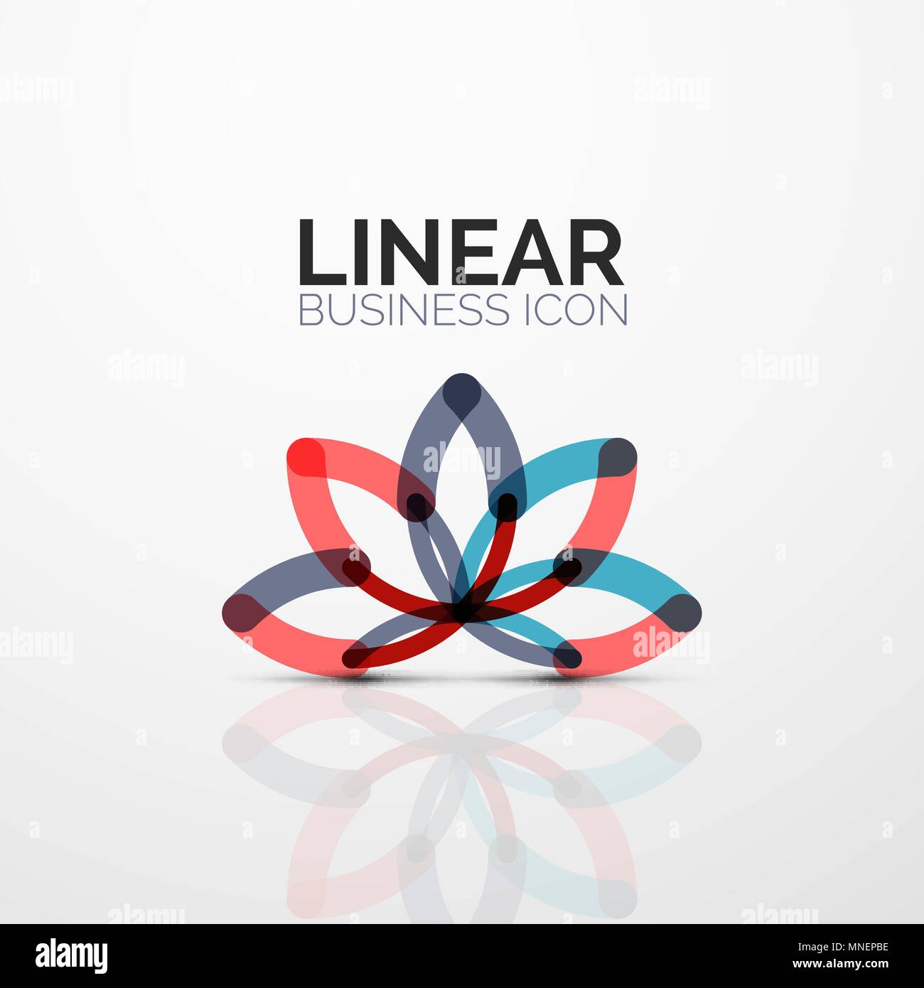 Outline minimal abstract geometric linear business icon made of line ...