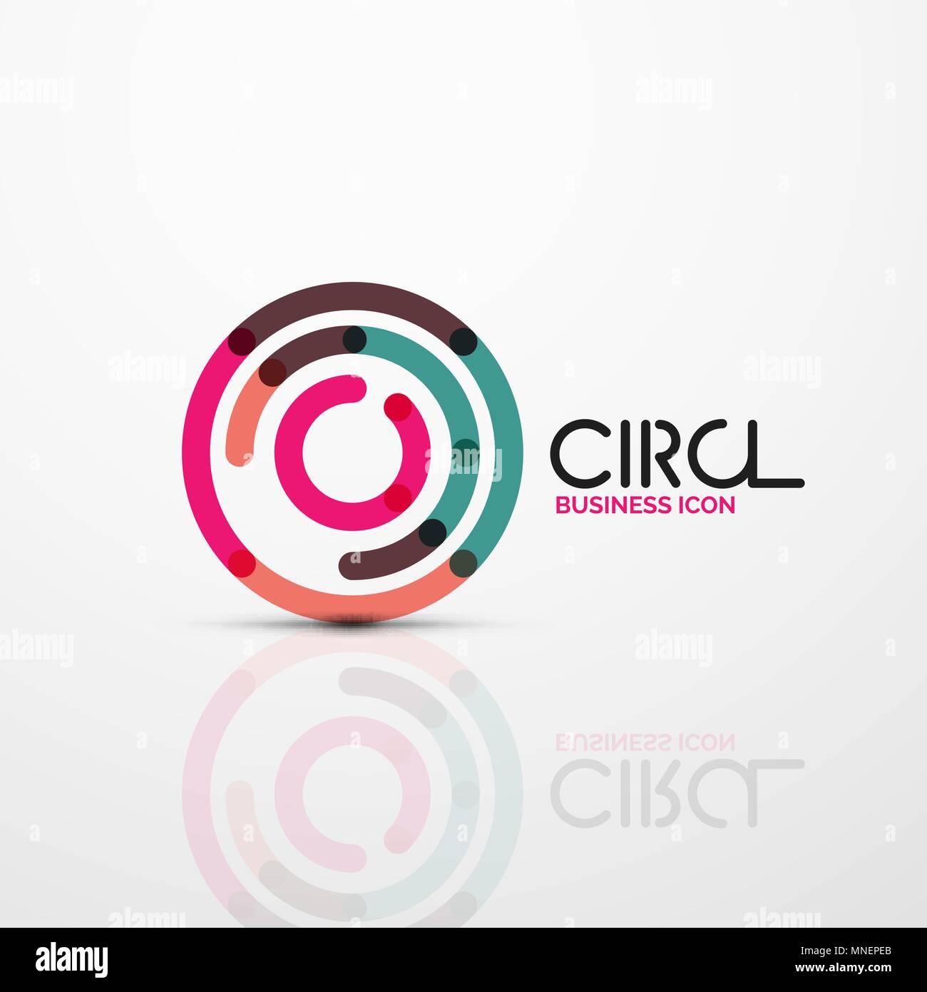 Abstract swirl lines symbol, circle logo icon. Abstract swirl lines ...
