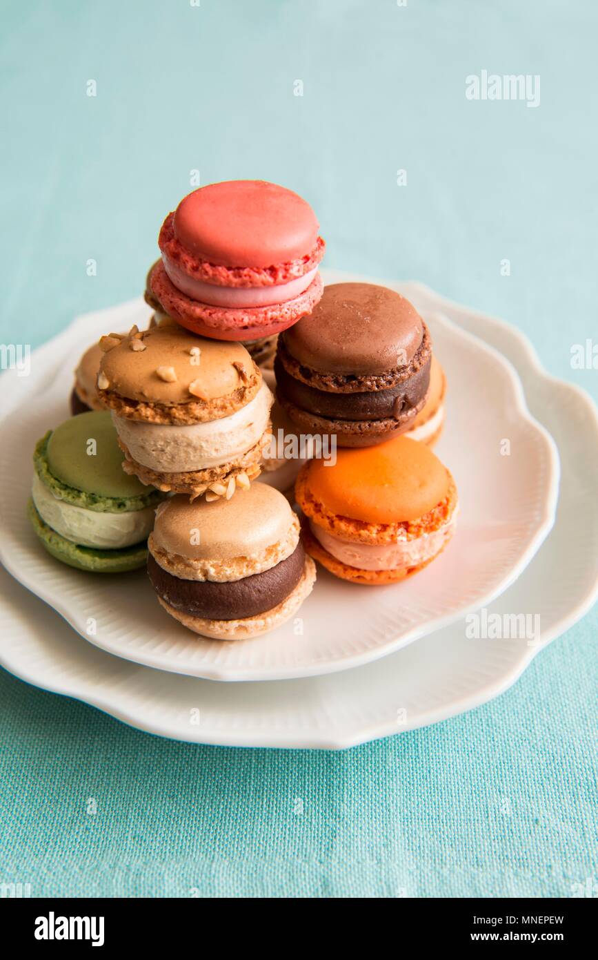 Multi-Colored Macaroons; Stacked Stock Photo - Alamy