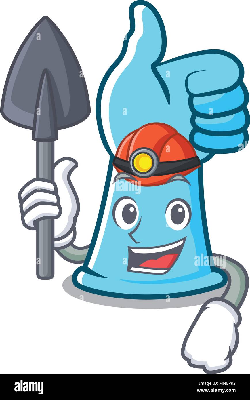 Miner rubber gloves mascot cartoon Stock Vector Image & Art - Alamy