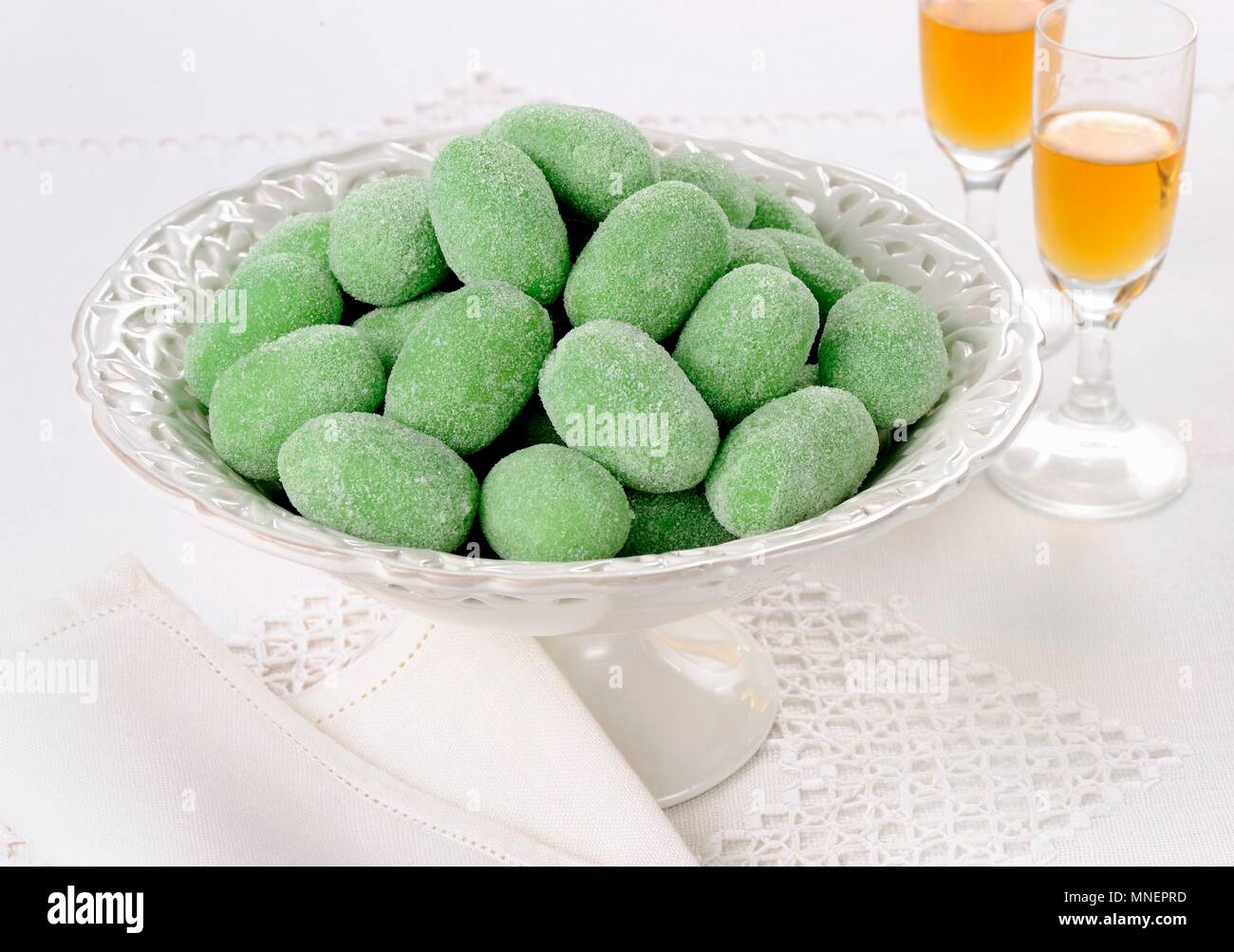 Green marzipan olives from Sicily Stock Photo - Alamy