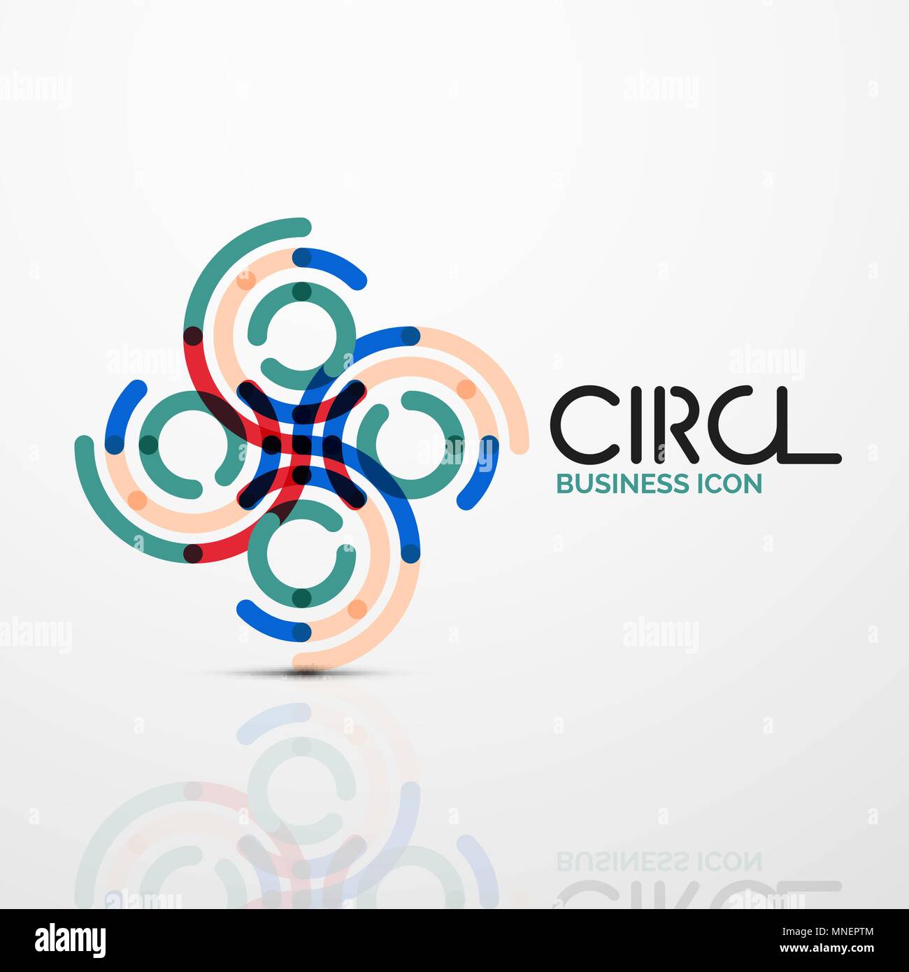 Abstract swirl lines symbol, circle logo icon. Abstract swirl lines ...